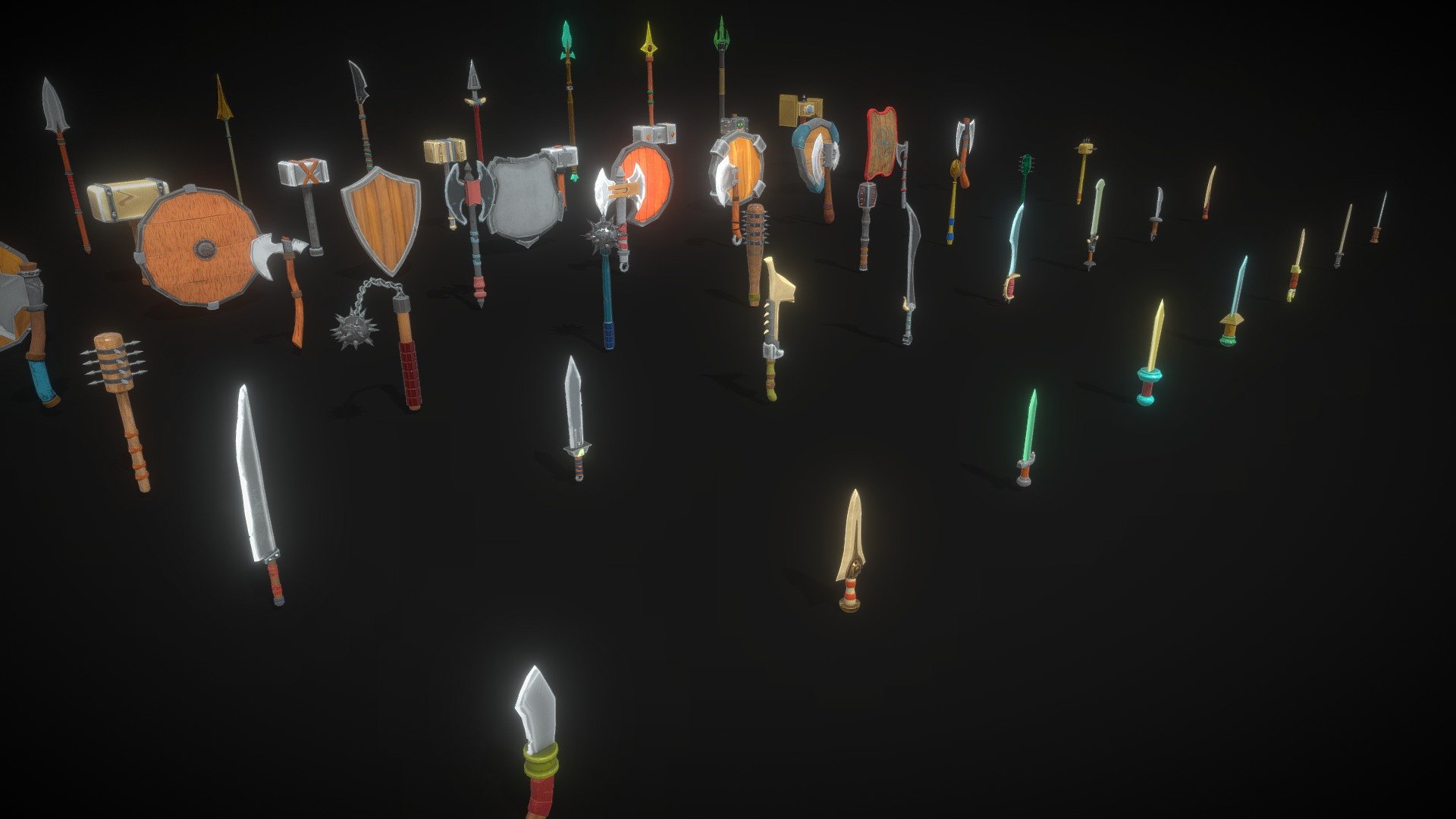 Fantasy Weapons Set - Buy Royalty Free 3D model by luka00 [59c06c9 ...