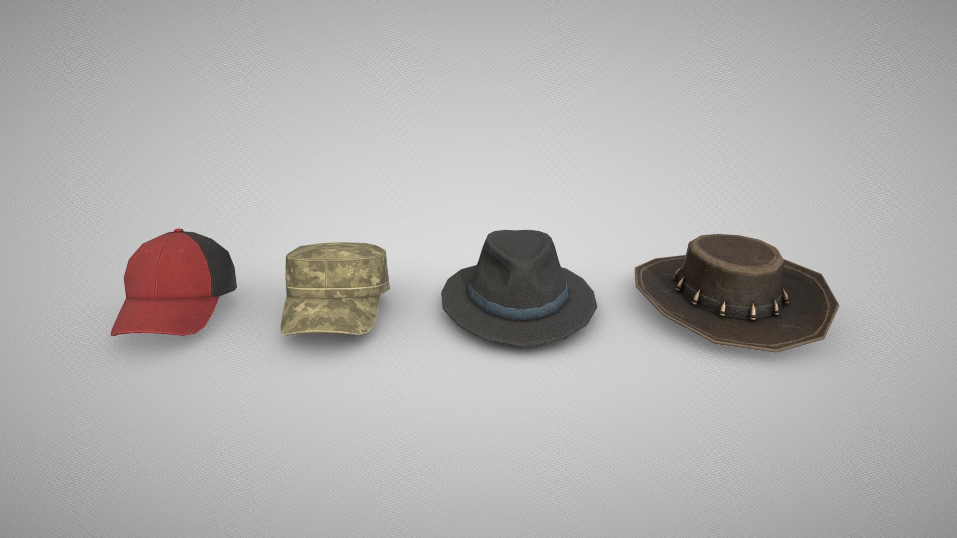 Hats - 3D model by Bartłomiej Lach (@bartlomiejlach) [59c08f0] - Sketchfab