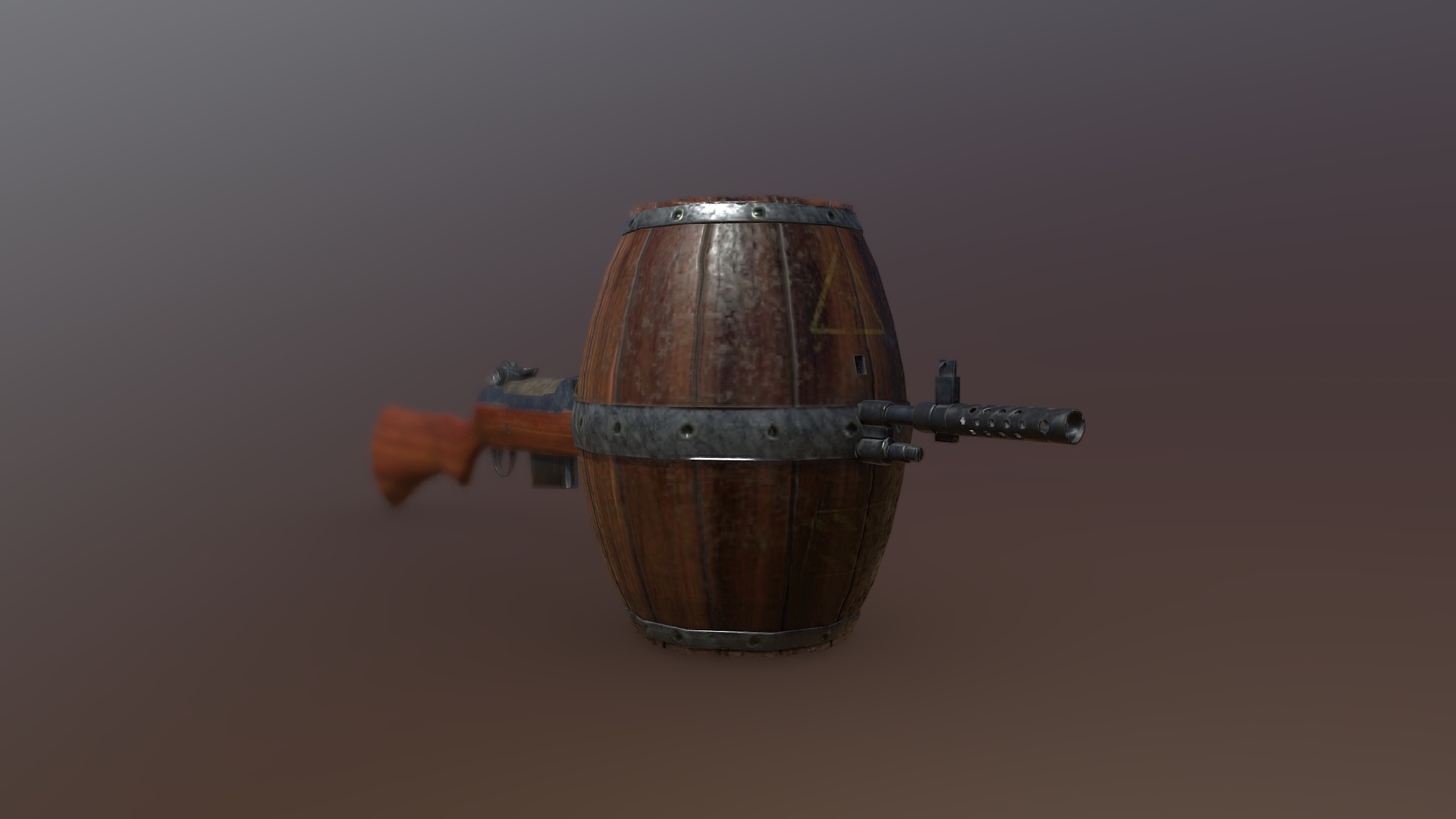 Barrel Gun - 3D model by Zerpiente [59c0ab8] - Sketchfab