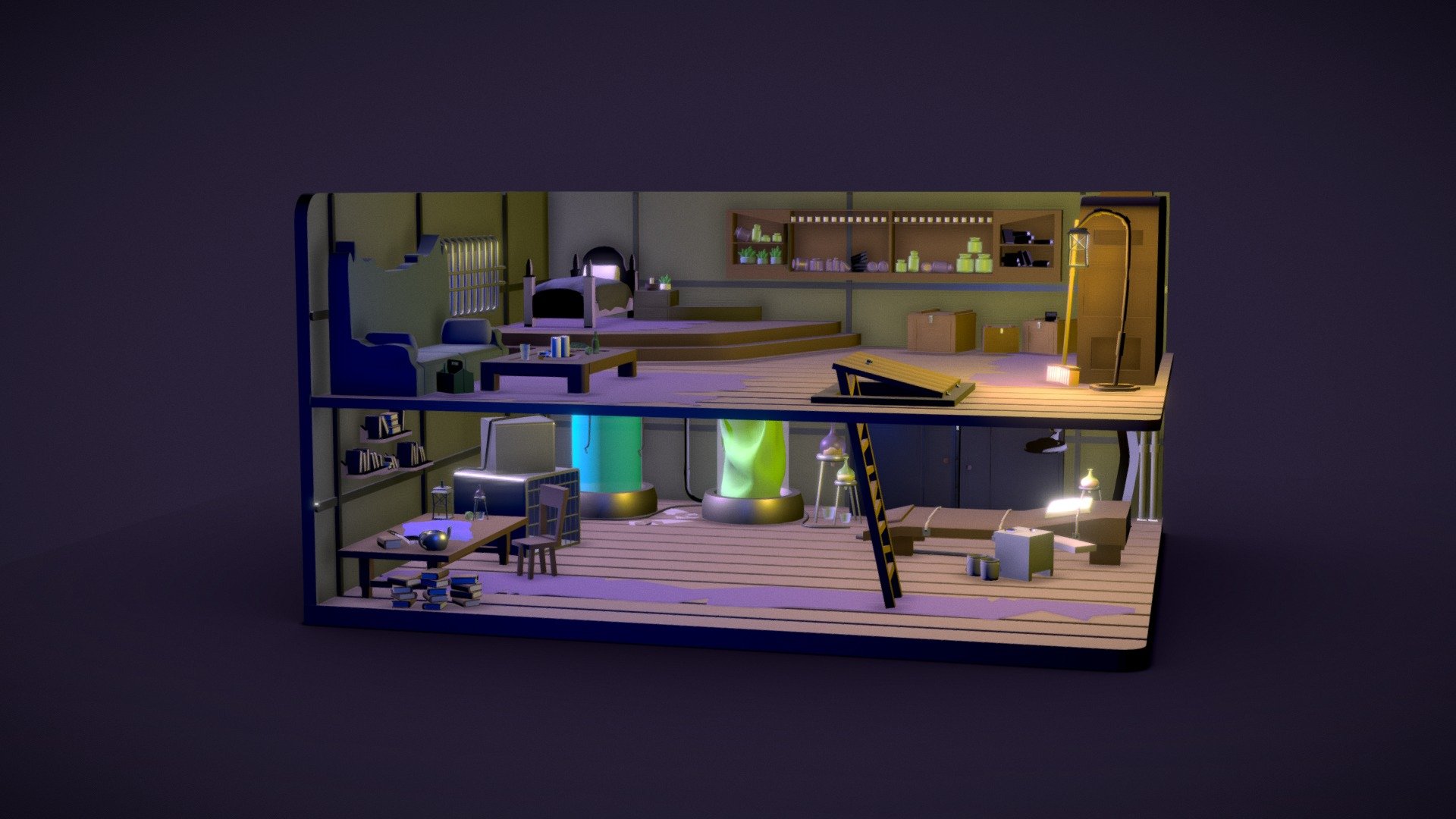 A wizard's room - 3D model by catnip606 [59c0ec1] - Sketchfab