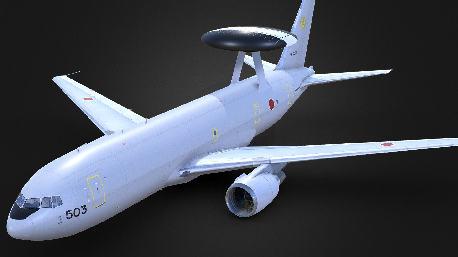 Boeing E-767 - Free - Download Free 3D model by bohmerang [59c0f84] - Sketchfab
