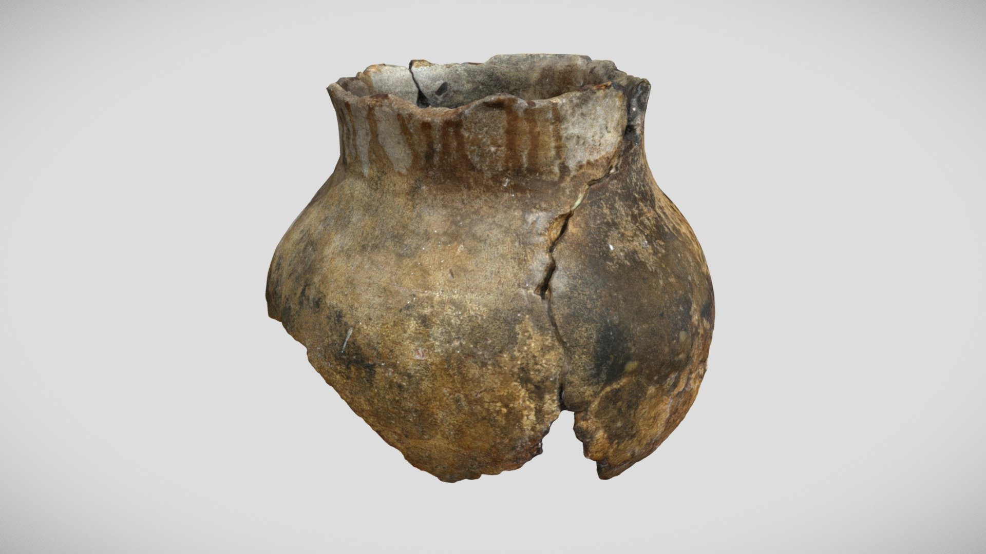 Mended Colonoware Jar - Download Free 3D model by SCDNR-HTP [59c2e7c ...