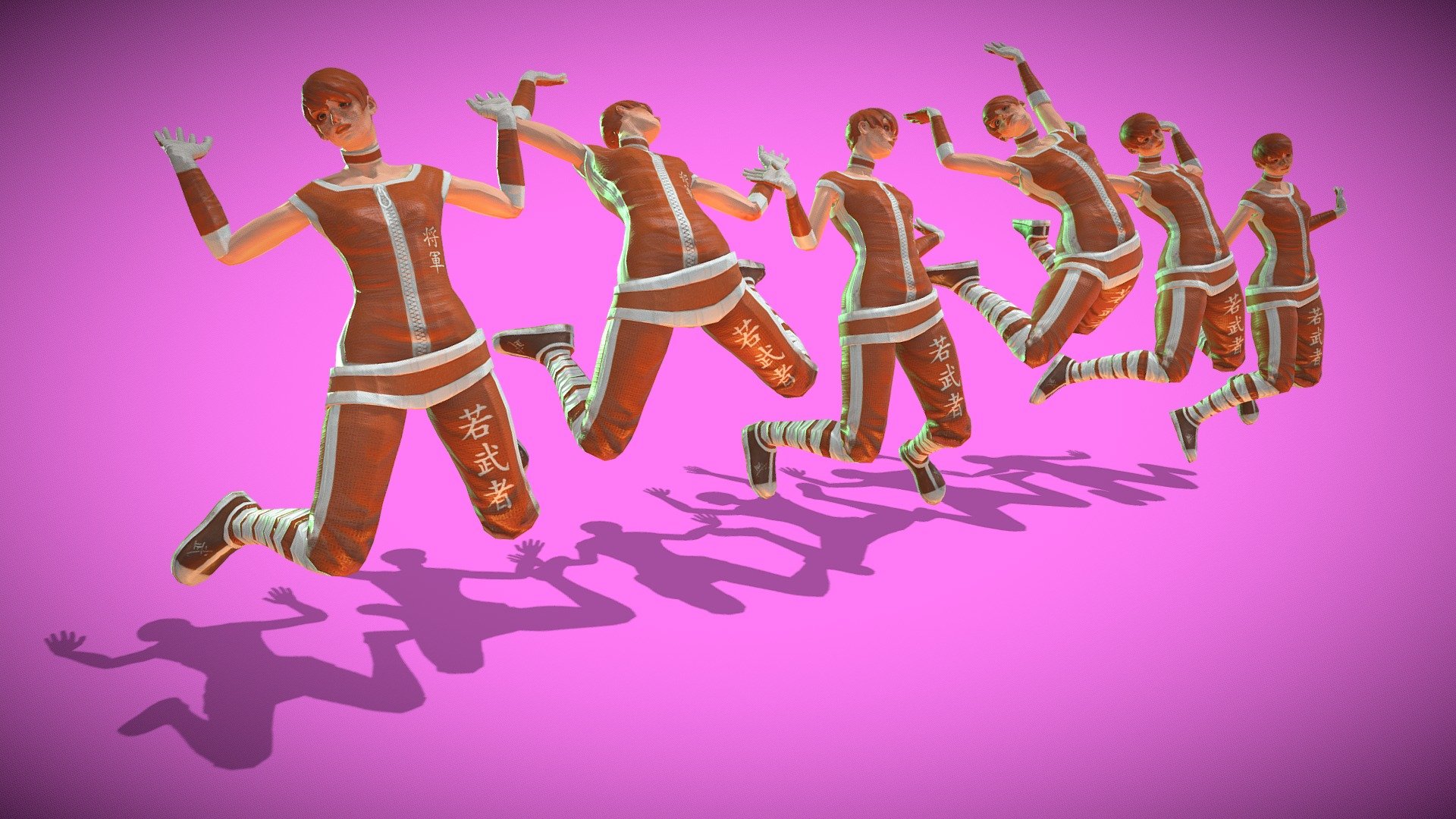 Animated Sextuplets Characters Jump for Joy - 3D model by LasquetiSpice ...