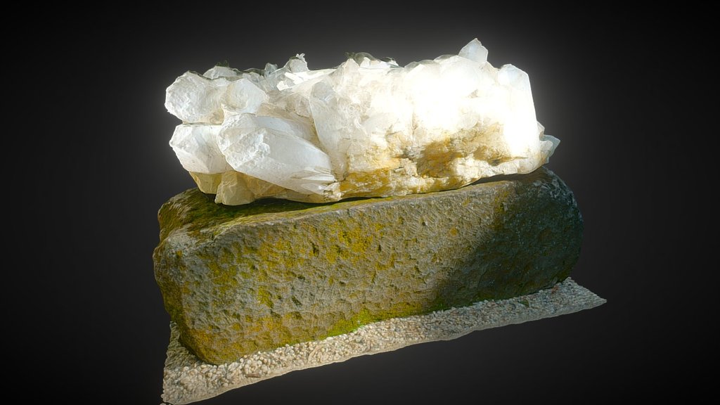 Large Quartz cluster, Crystal Castle, Aus - 3D model by ...