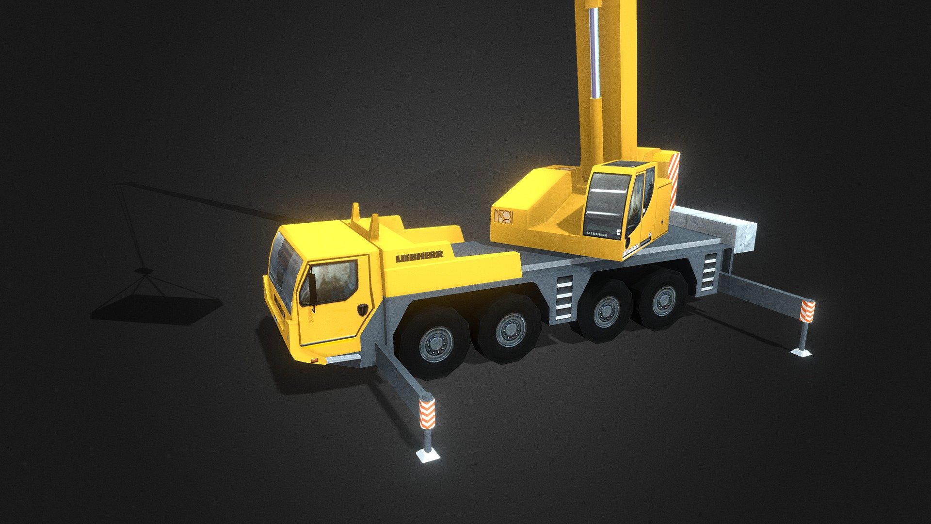 LIEBHERR crane unfolded - Ultra lowpoly - 3D model by therustycrane ...