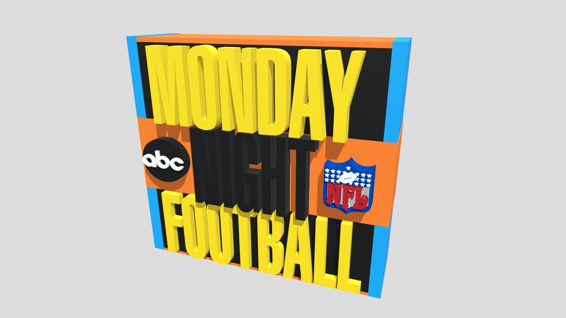 ABC Monday Night Football Logo 1995-1996 - Download Free 3D model by ...