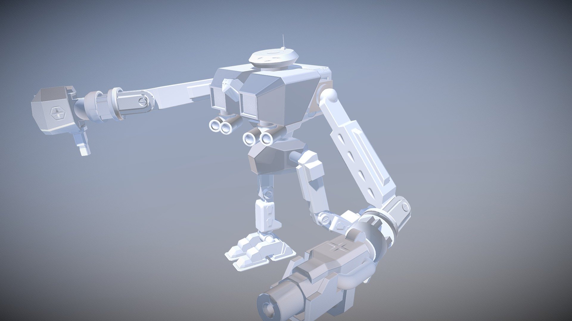 RiggedBot - 3D model by Dylan_MI [59ca9ff] - Sketchfab