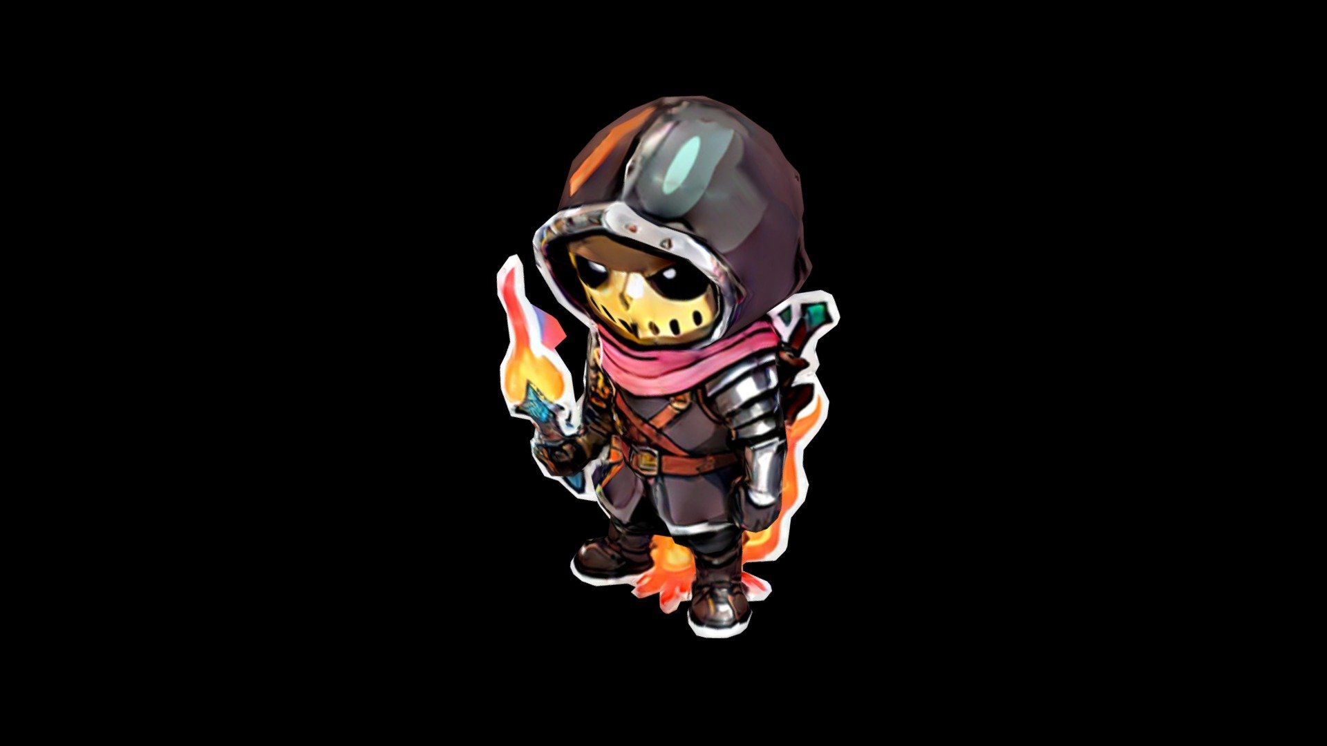 An illustration of an angry armor-clad warrior - Download Free 3D model ...