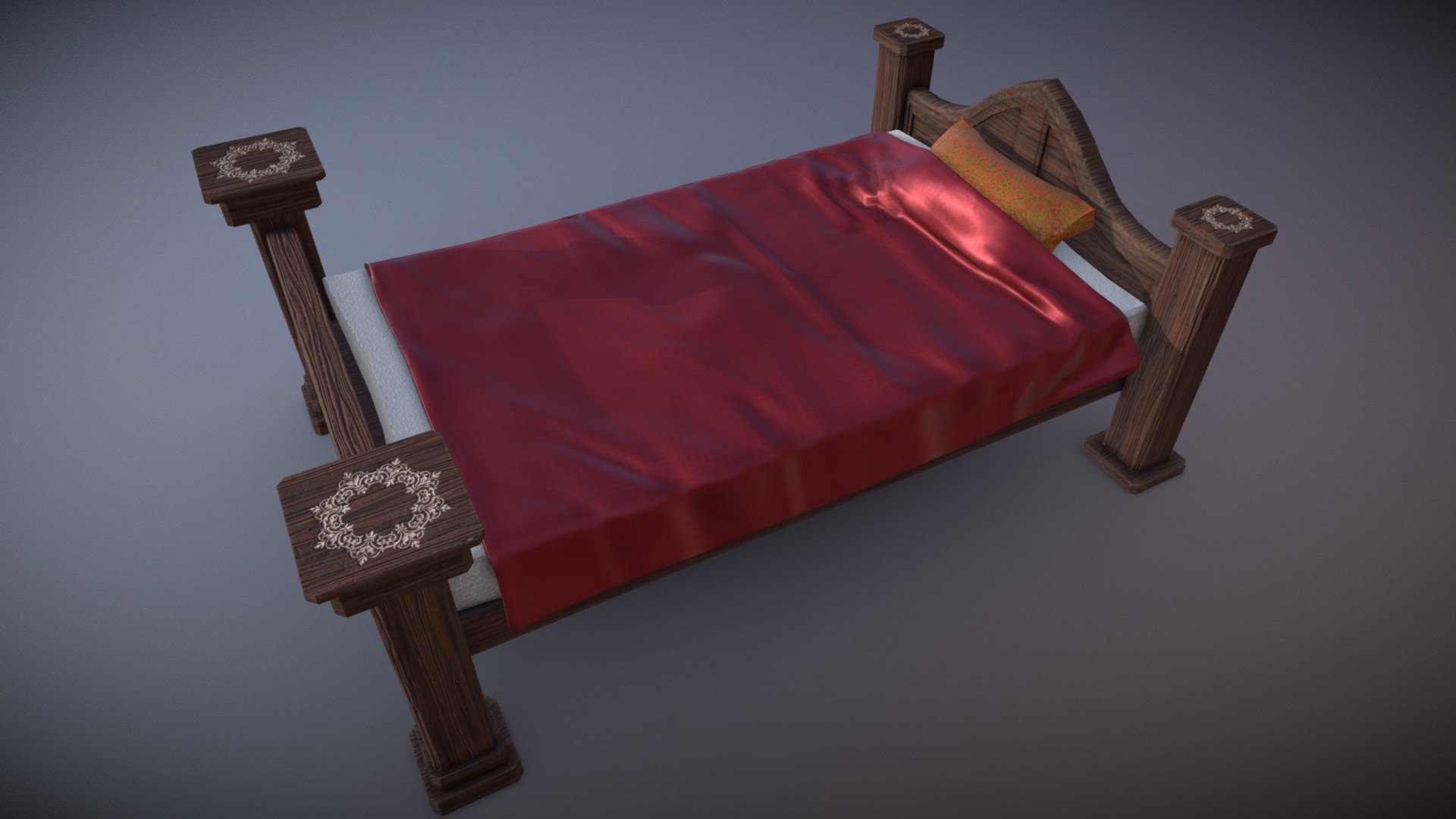 Medieval Bed - Download Free 3D model by Jordan F (@JordanF) [59ccf6a ...