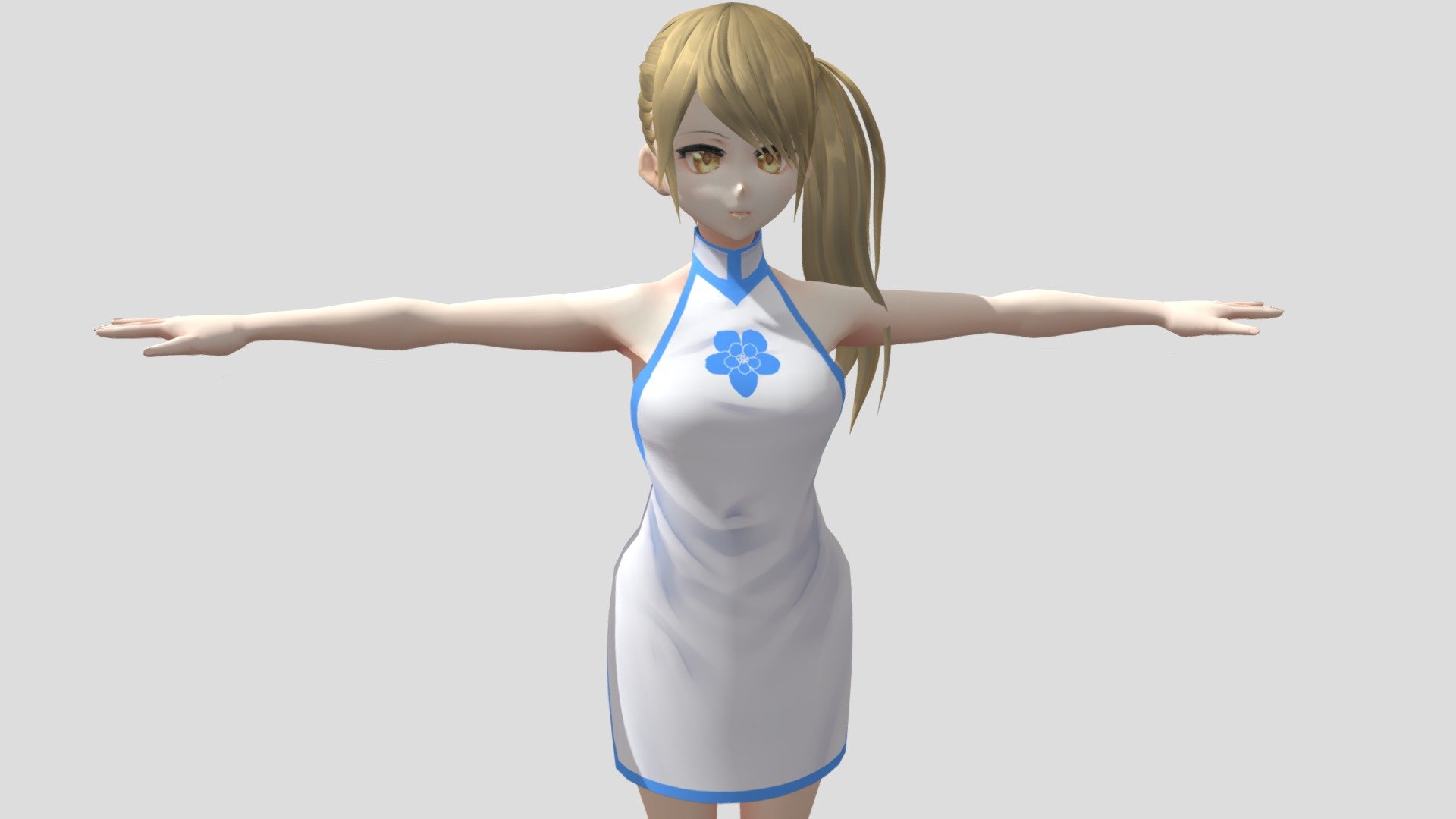 【Anime Character / alex94i60】Chloe (CheongsamV2) - Buy Royalty Free 3D ...
