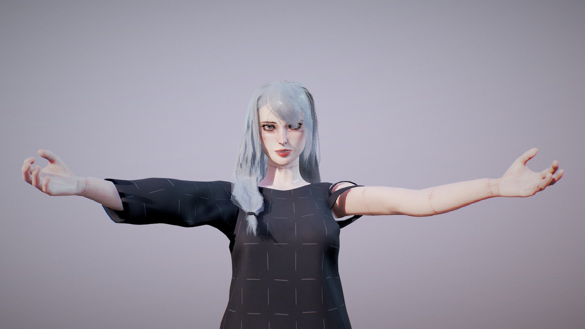 Mahito Girl Game Ready Modular Character - Buy Royalty Free 3D model by ...