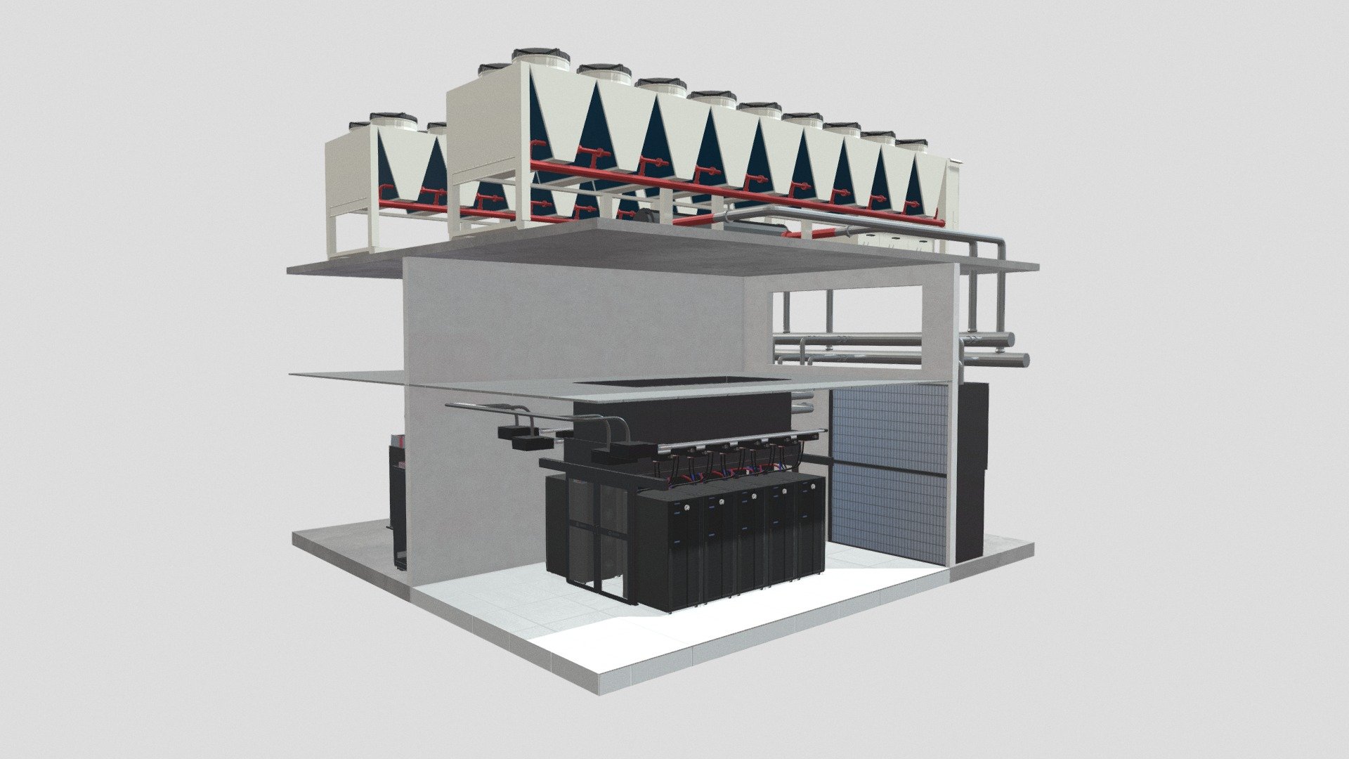 Tradeshow Model 10AFC Chilled Water Based - 3D model by Vertiv [59d74d8 ...