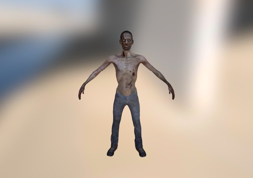 Shirtless Zombie - 3D model by ssaraksh [59d96bb] - Sketchfab