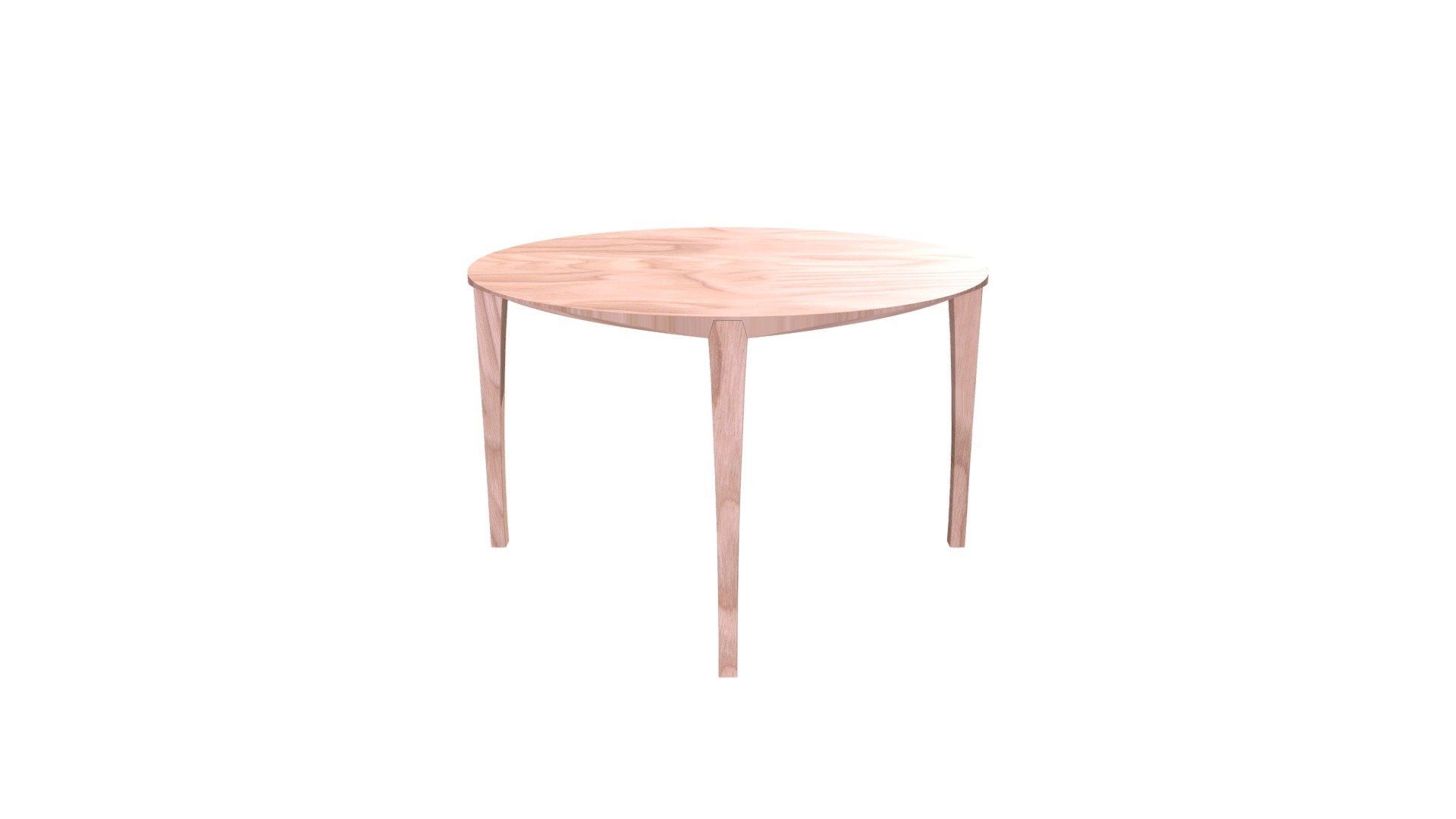 Matz dining table round - 3D model by snedkergaarden [59dcbe9] - Sketchfab