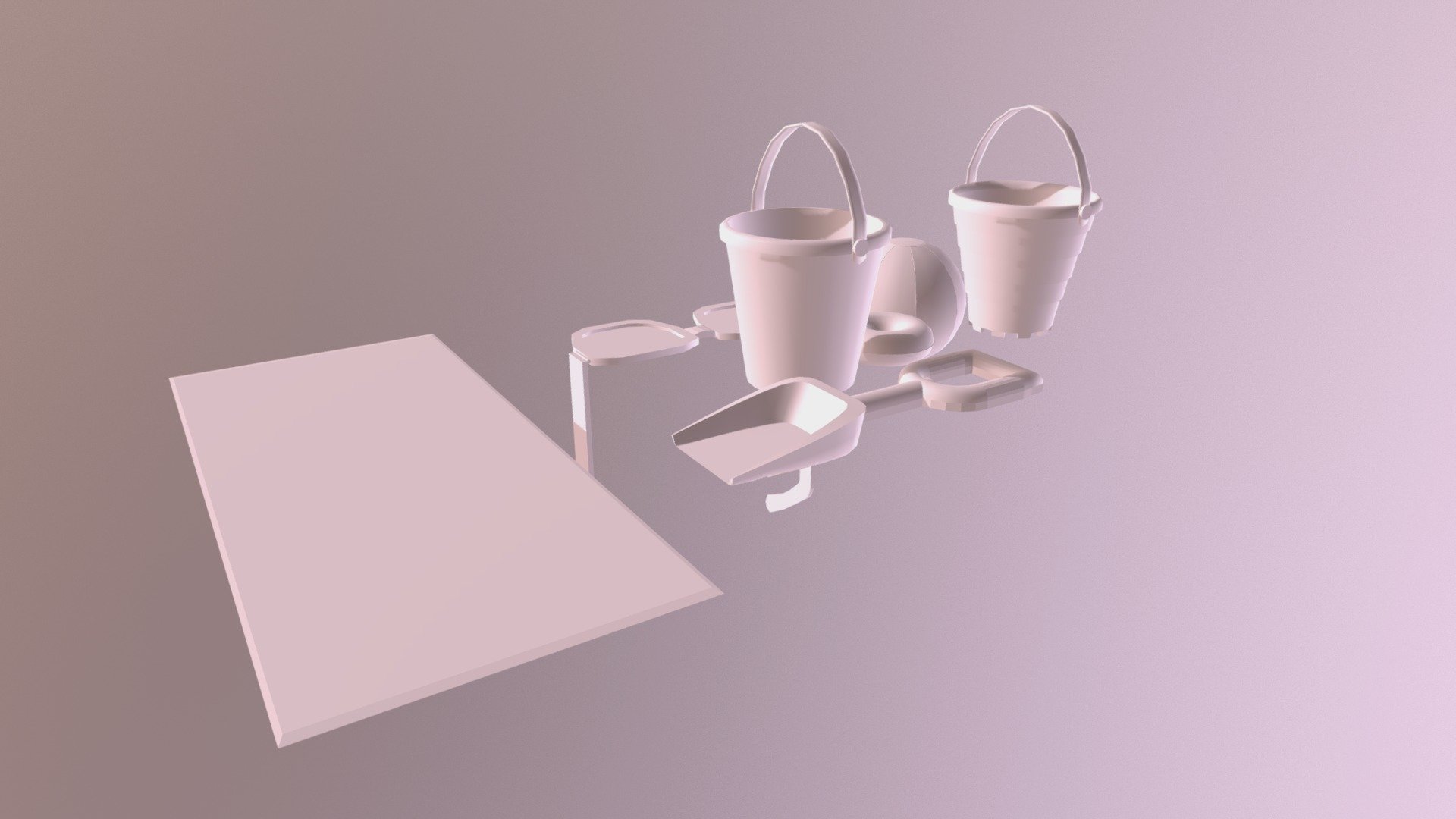 IM Assets- Beach Level (Untextured, 1st pass) - 3D model by Julia Moore ...