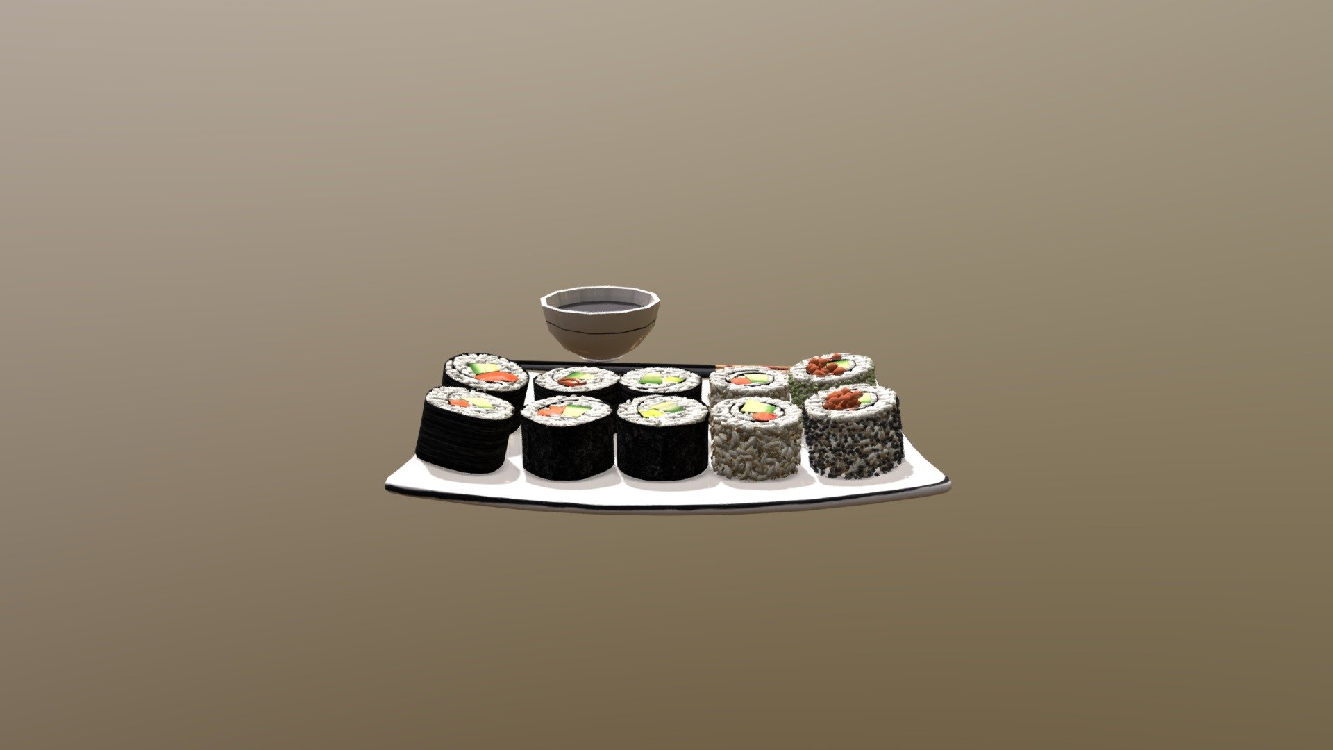 Sushi Set - Download Free 3D model by tinakurskova [59ded31] - Sketchfab