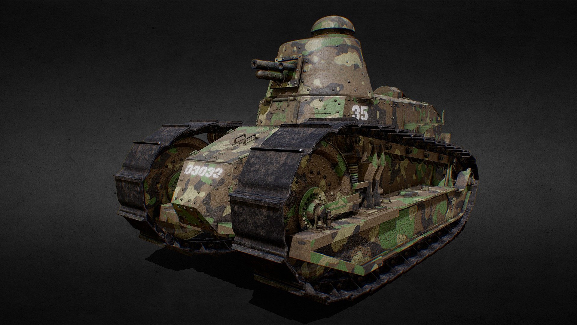 Renault FT Tank - 3D model by Kidus Eshetu (@kidus333) [59e3f16 ...