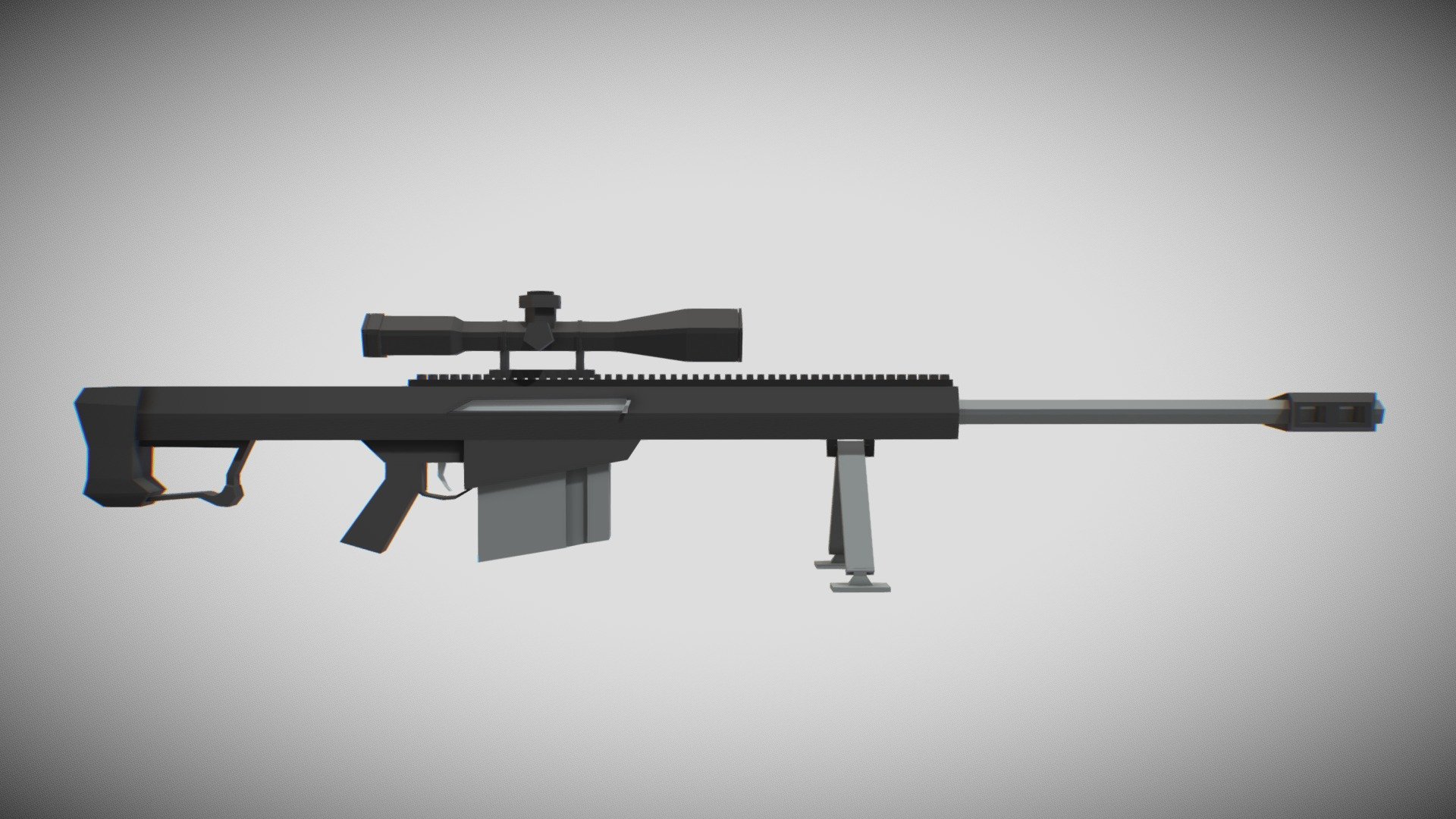 Low Poly Barrett .50 Cal - Download Free 3D model by AdamKokrito ...