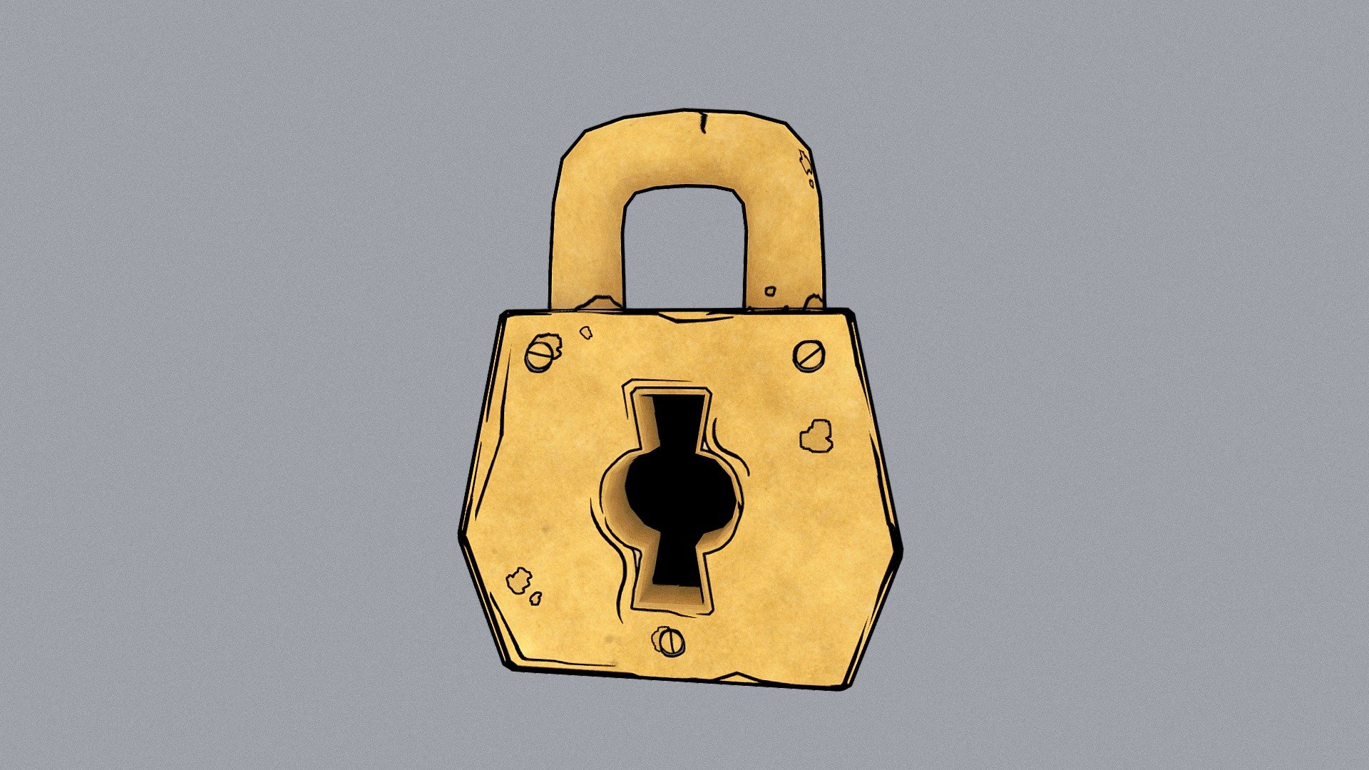 Stylised lock texture practice - Download Free 3D model by Karl ...