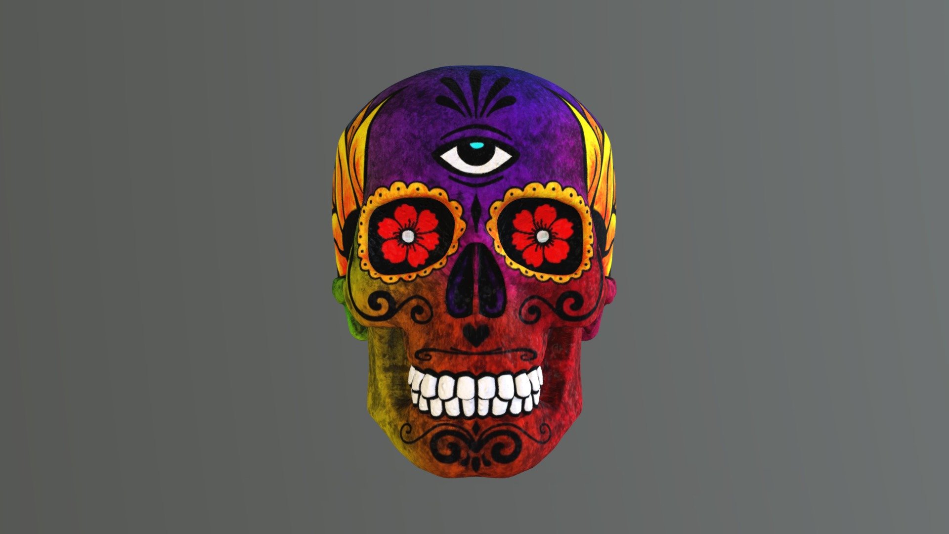 Sugar Skull - Download Free 3D model by chathurya_francisco (@chathurya ...