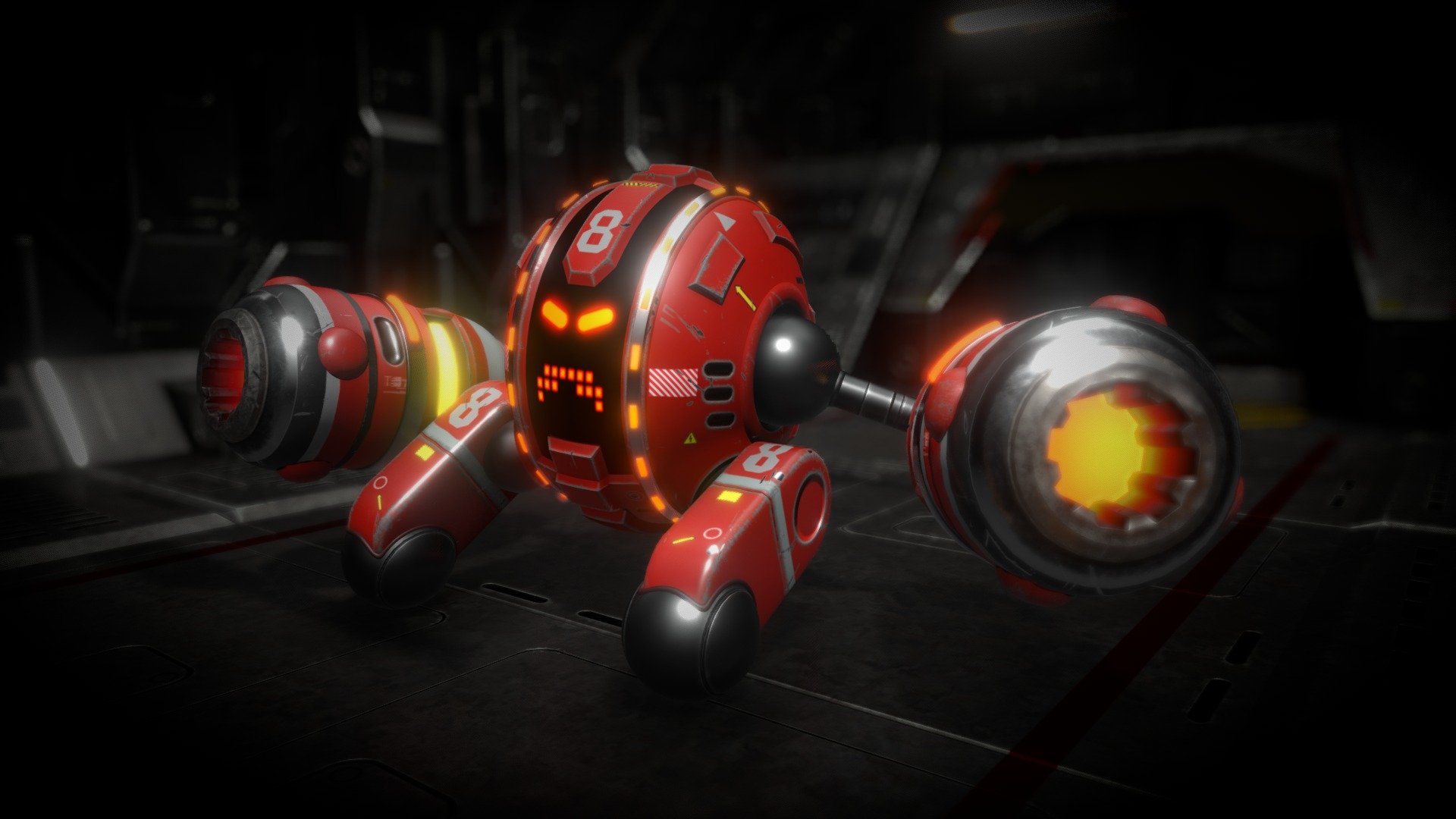Wheel8 mecha toy-style - 3D model by giobiancoFB [59f175e] - Sketchfab