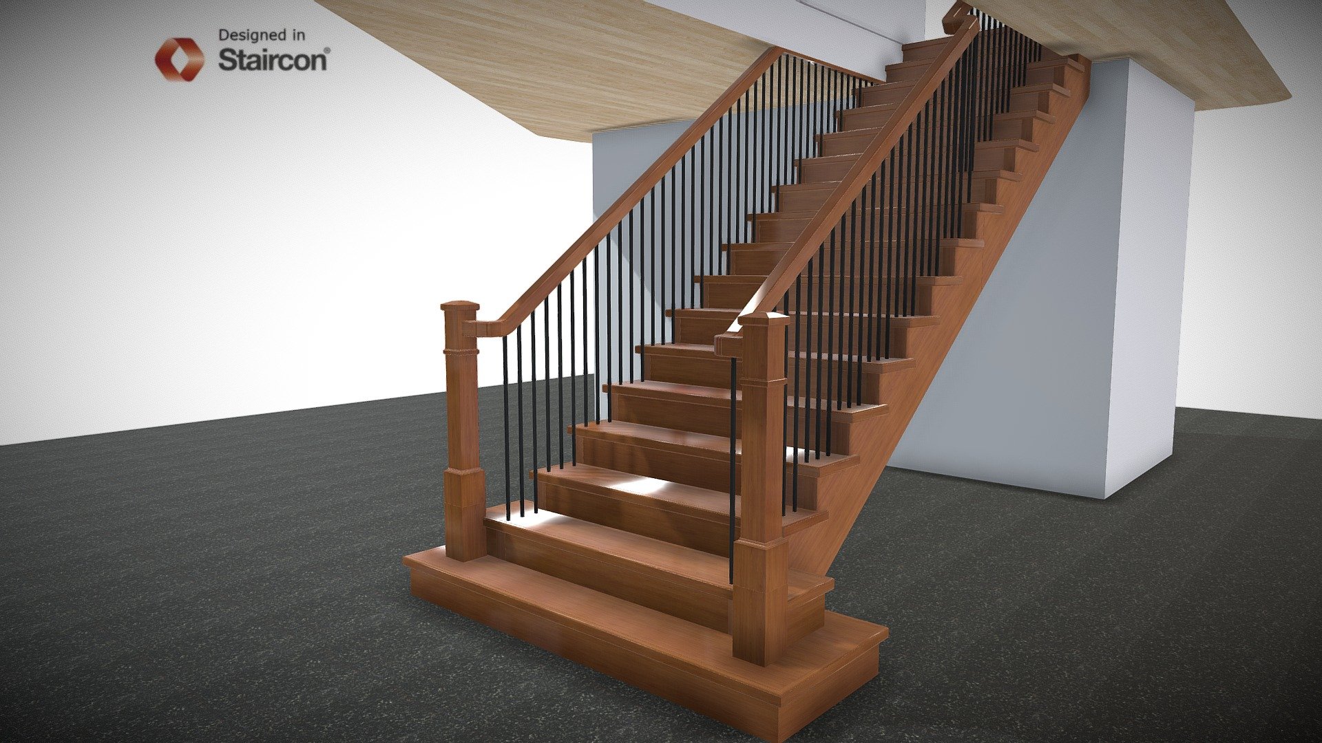 Continuous Handrail - 3D model by 3D Software for Stair Design and ...