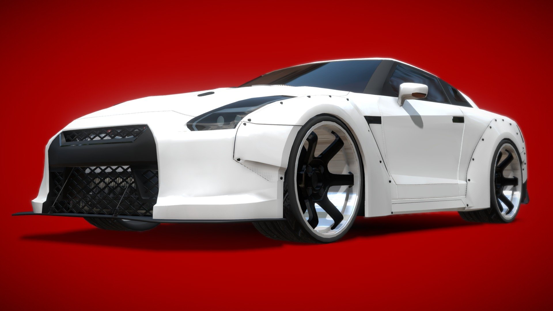 Nissan GTR R35 Libertywalk - 3D model by Ricy (@ngon_3d) [59f5192 ...