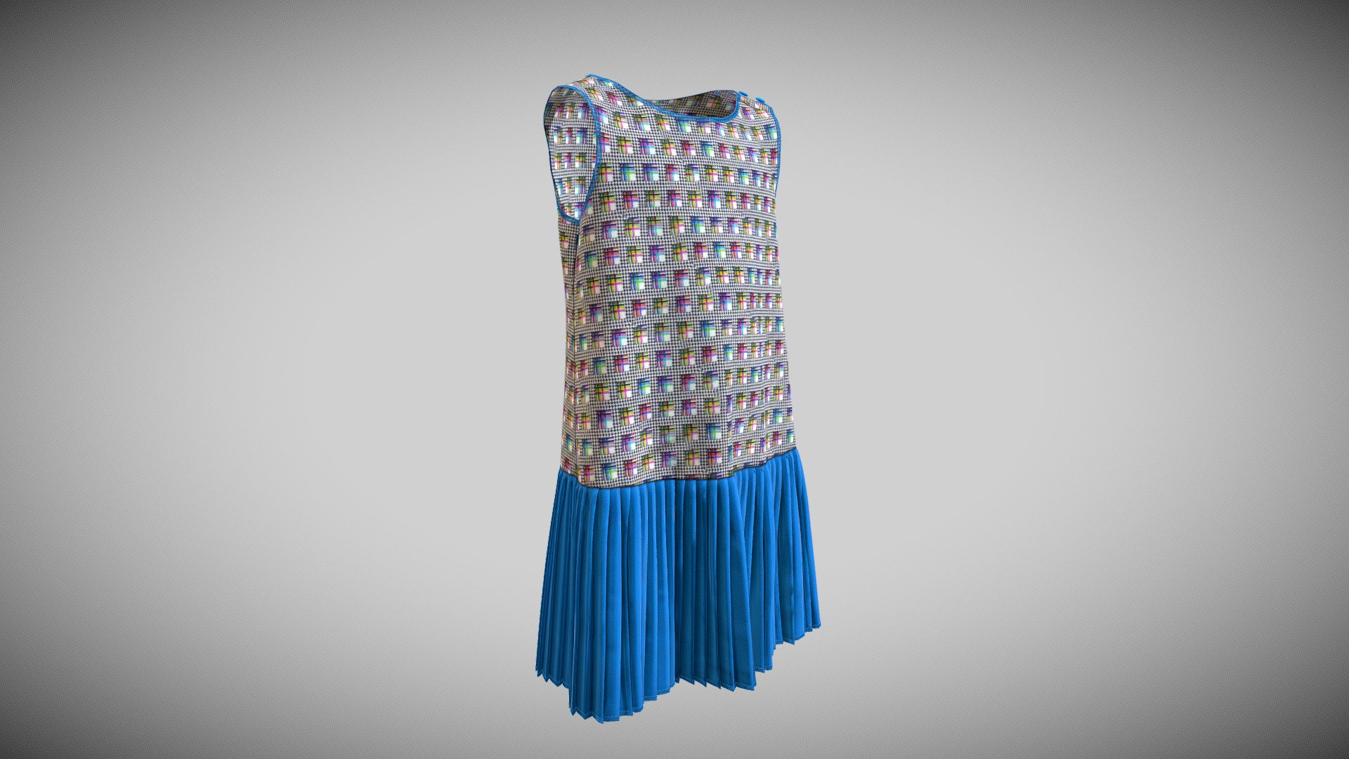Pinafore dress for kids (Design patent) - Download Free 3D model by ...