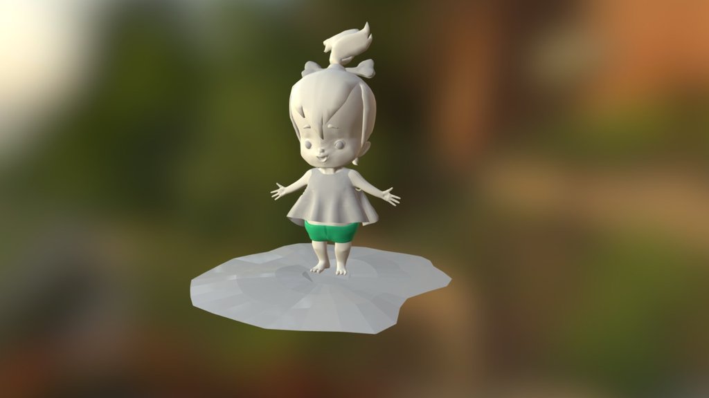 Pebbles, the Flinstones - 3D model by Cristina Tavares (@c.tavares ...
