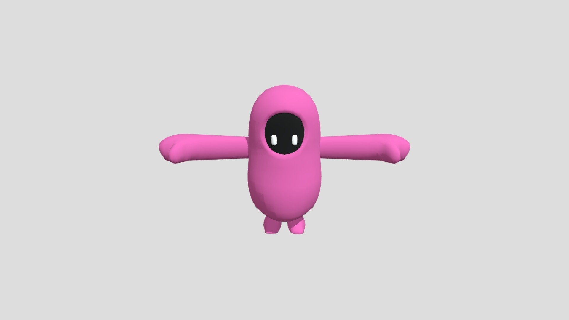 Fall Guys Black face - 3D model by AOBANG [59f6ff0] - Sketchfab
