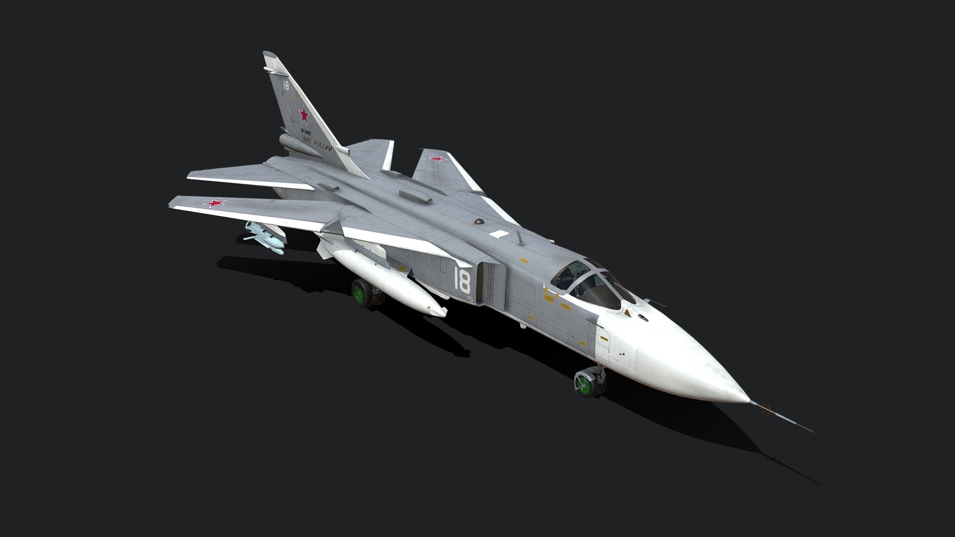 Su-24M Fencer Bomber - Buy Royalty Free 3D model by Tim Samedov ...