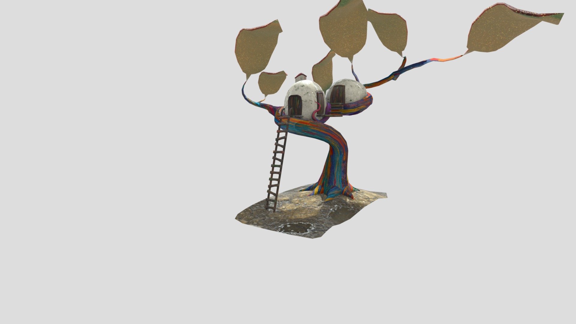 Fantasy tree-house - 3D model by ana.mariani2003 [59fdd2b] - Sketchfab