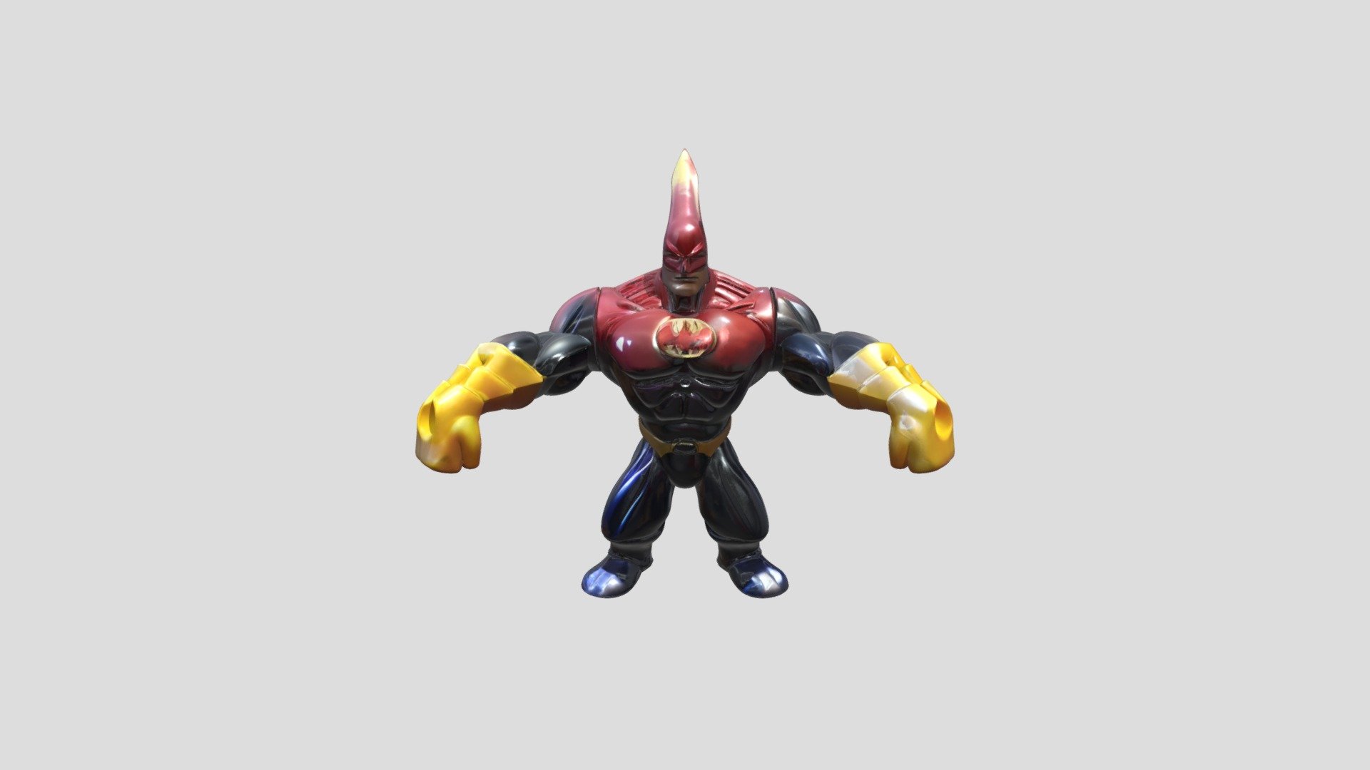 Superhero action figure with bat symbol - Download Free 3D model by ...