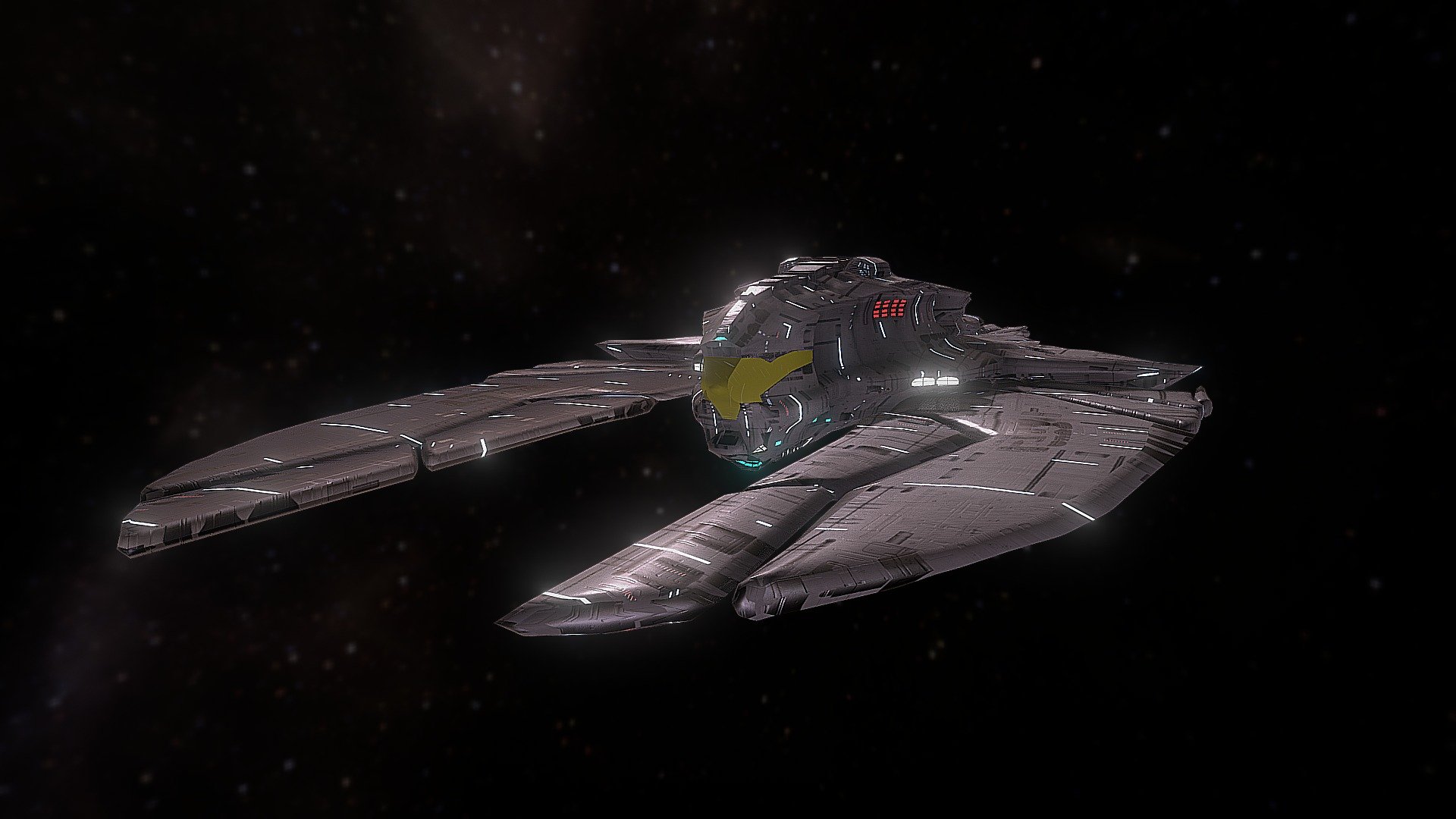Space Fighter Aircraft with Animated Wings - Download Free 3D model by ...