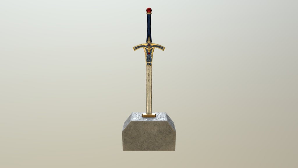 Excalibur - 3D model by Beowolf (@Caelan_J_3DModels) [5a02cb6] - Sketchfab
