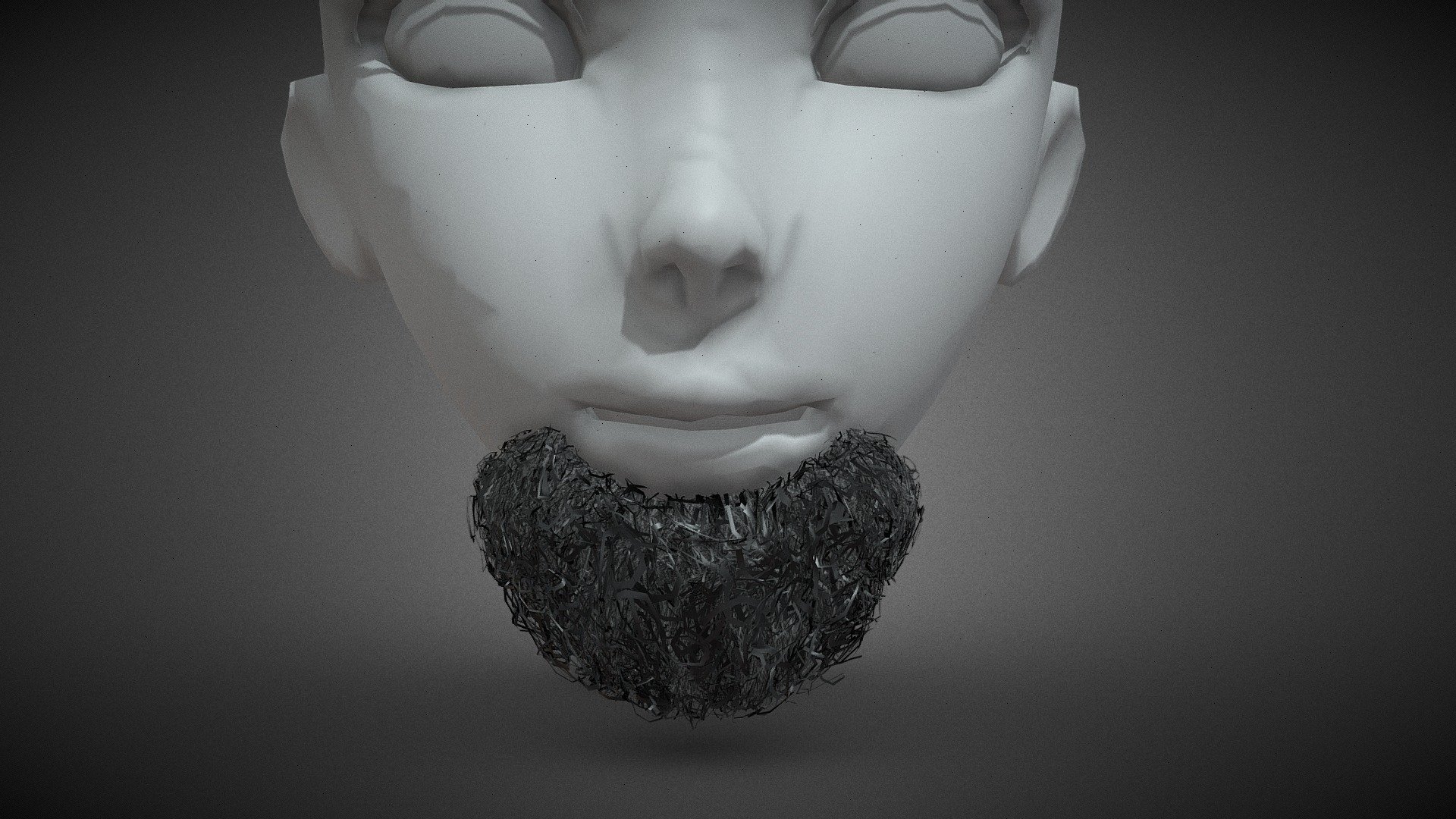 Facial Hair Cards Style 9 - Curly Goatee Beard - Buy Royalty Free 3D ...