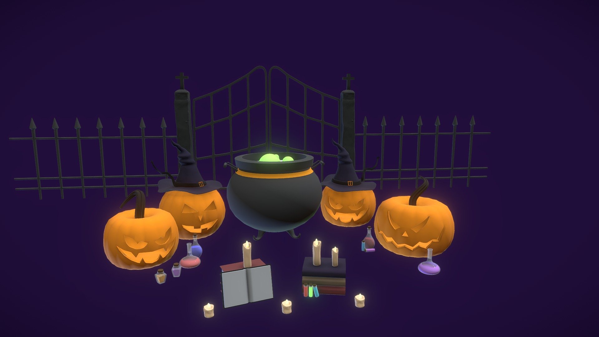 Halloween assets - Buy Royalty Free 3D model by cpineda3d [5a06590 ...