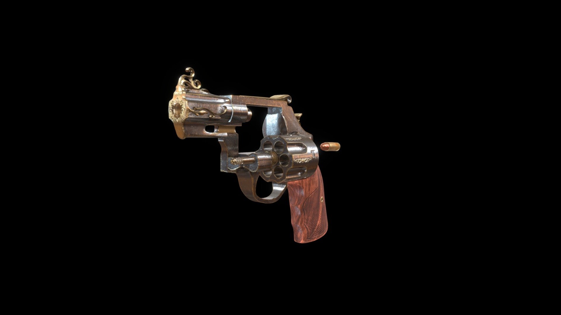 Revolver Smith&Wesson 986 - 3D model by zoe.dujardin [5a07d8a] - Sketchfab