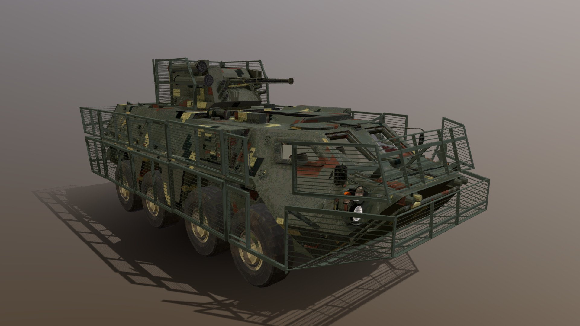 Ukrainian BTR-4E with cage armor - Download Free 3D model by 42manako ...