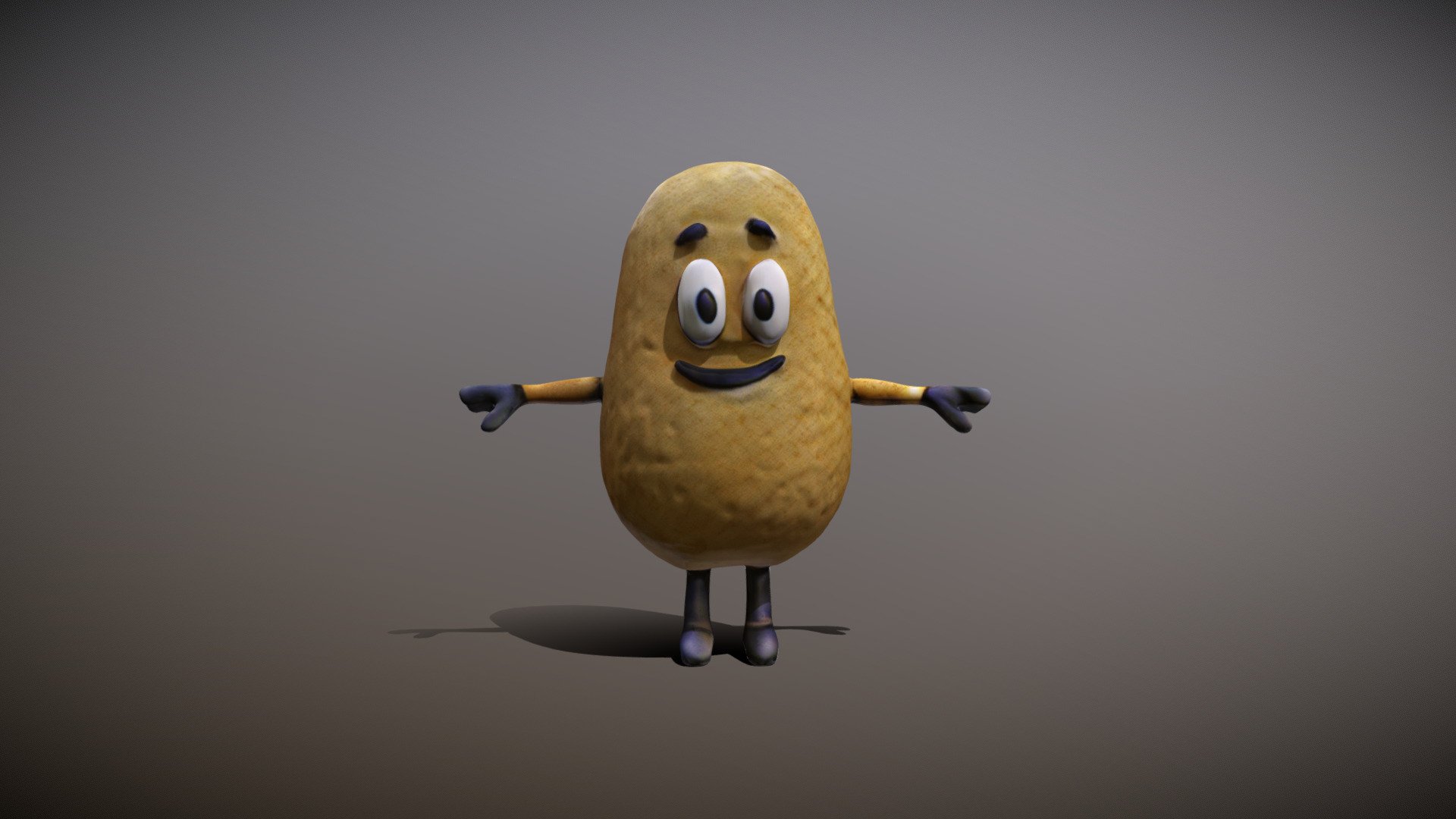 Socially Awkward Potato (T-Pose, AI-Generated) - Download Free 3D model ...