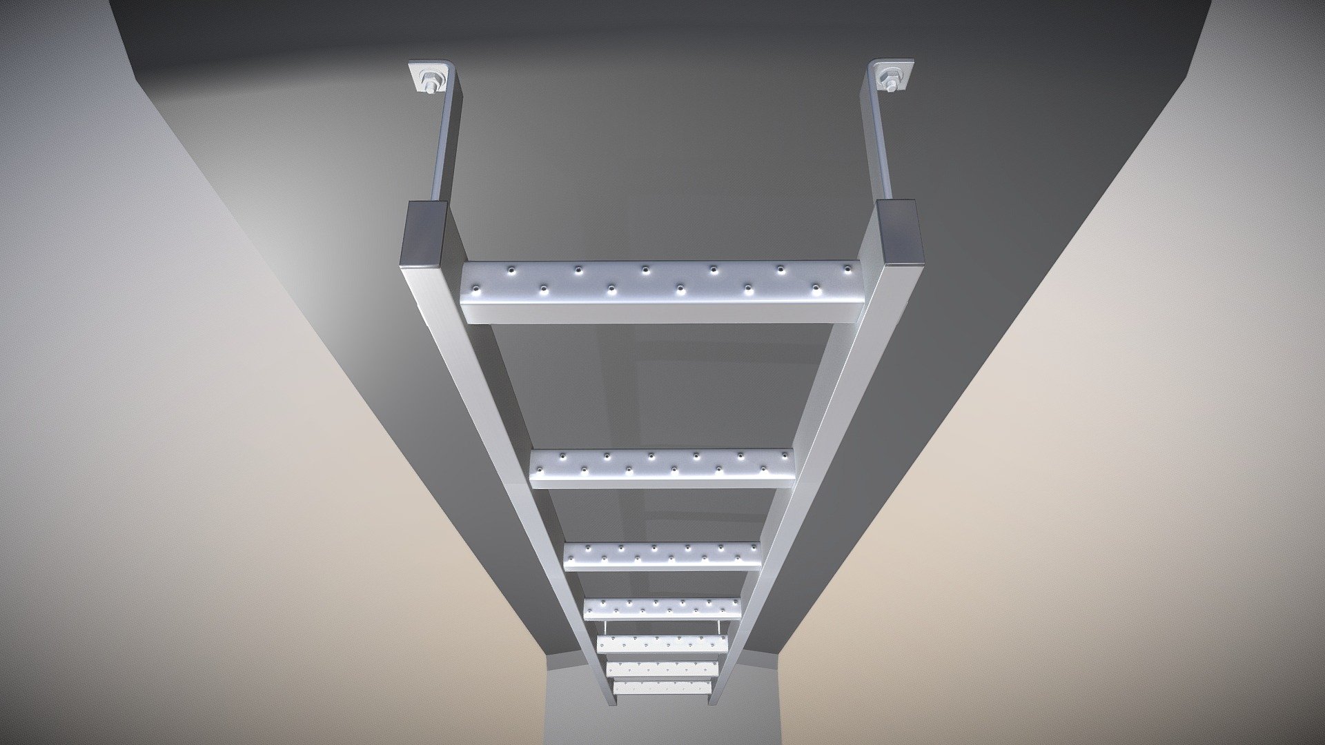 Vertical Wall Mount Ladder (Low-Poly Version) - Buy Royalty Free 3D ...