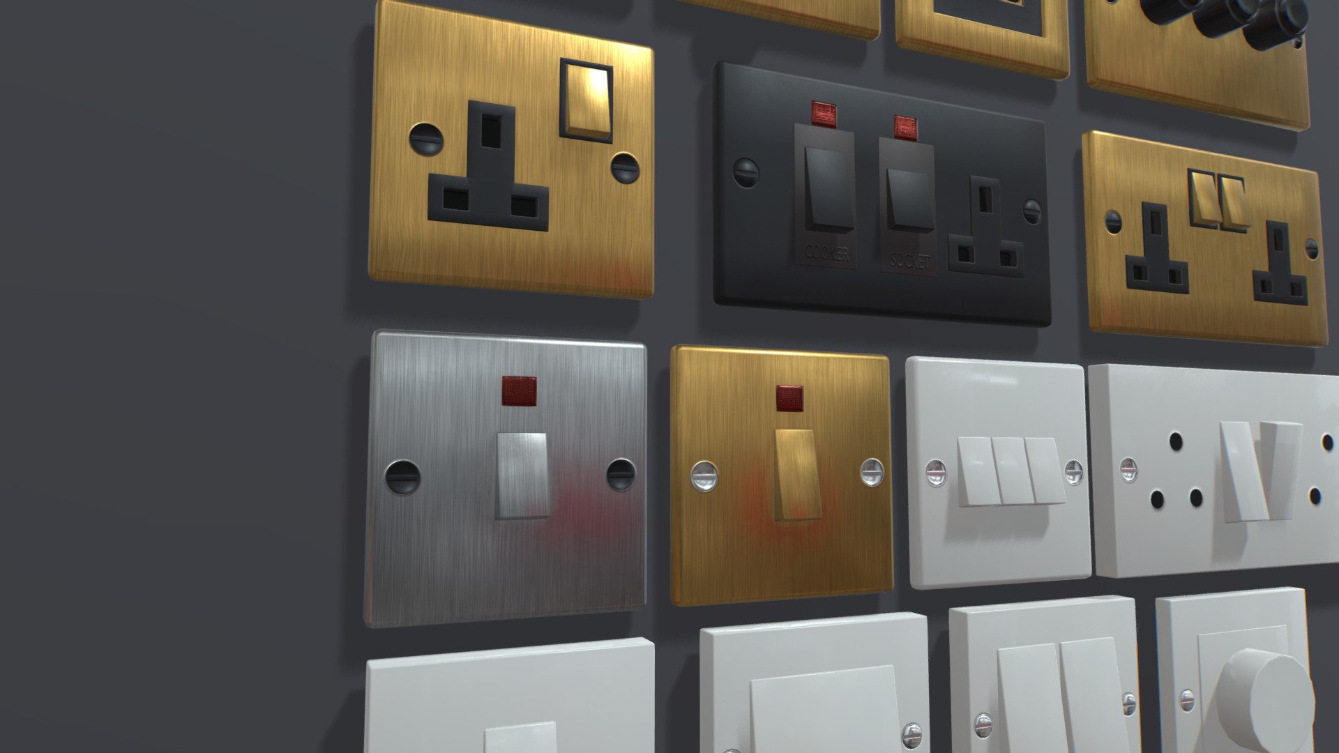 Switches & sockets - Buy Royalty Free 3D model by Diagram_Alley ...