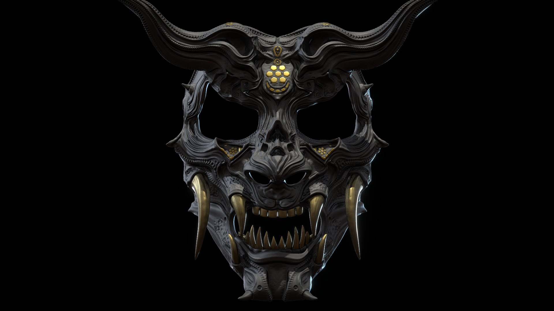 Oni-Kiba Mask - Buy Royalty Free 3D model by Omassyx [5a1acce ...