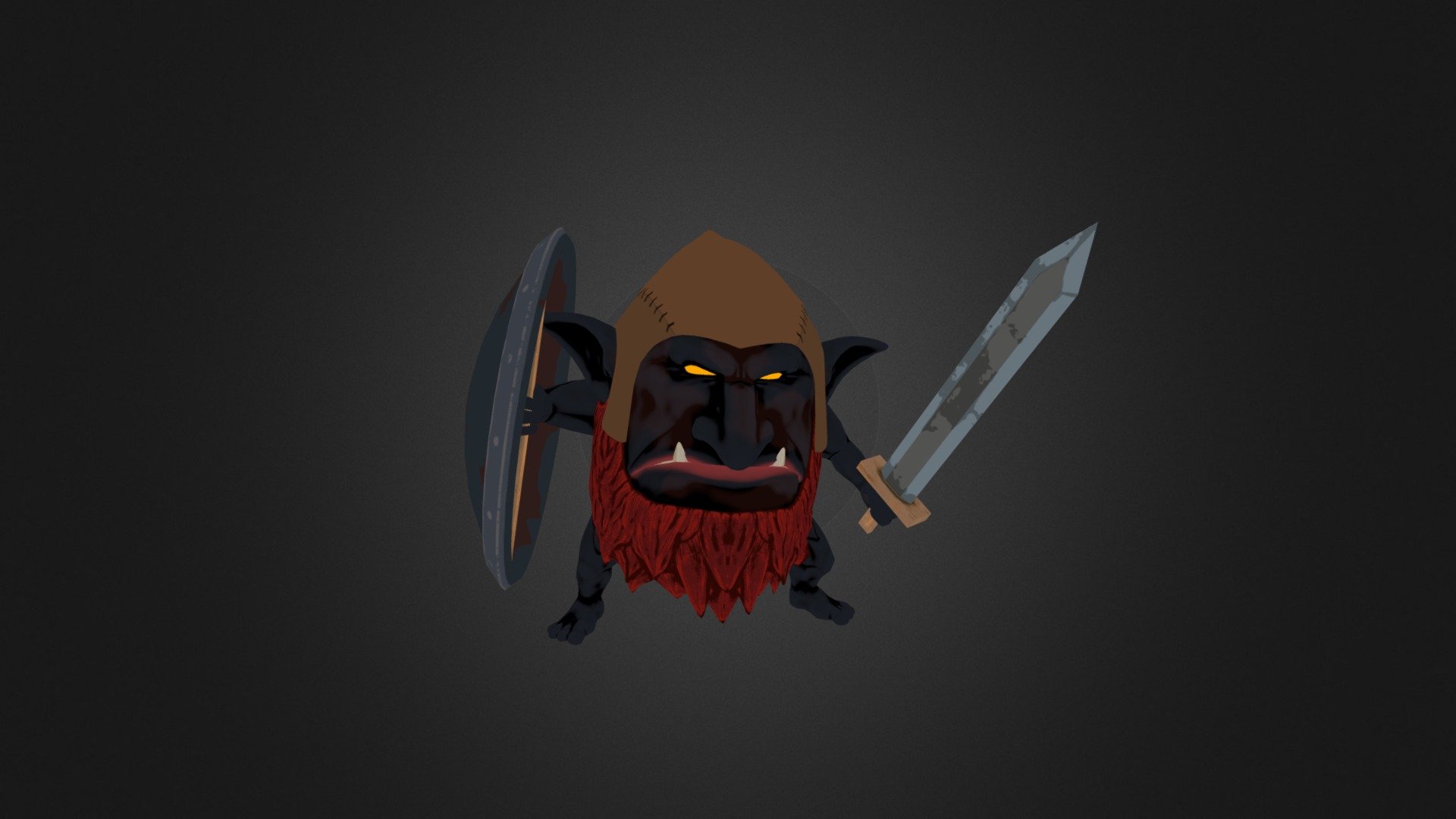 Shield Goblin - 3D model by Doug Crawford (@DougCrawford) [5a1d413 ...