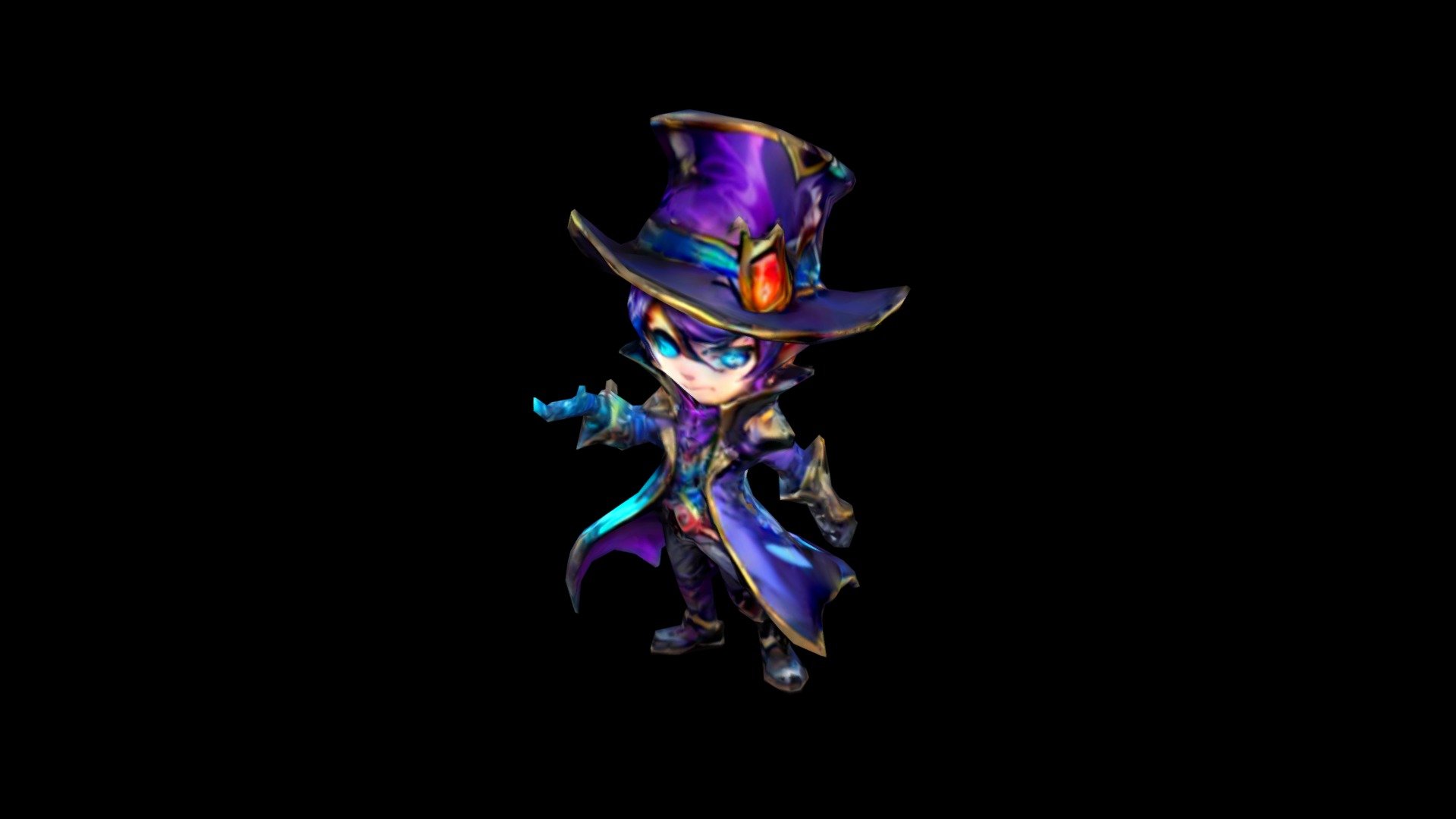 A cartoon image of a wizard-like character with - Download Free 3D ...