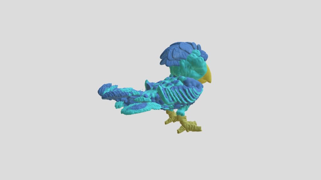 Exotic Blue Bird - 3D model by tchalstrom [5a276d5] - Sketchfab