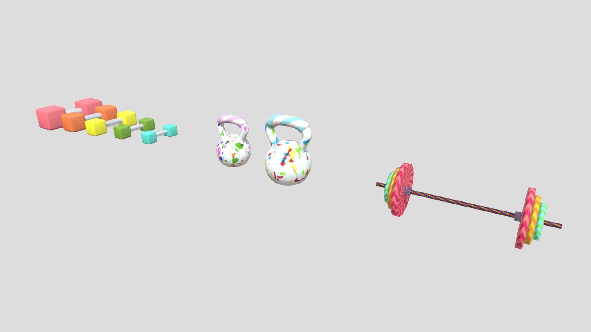 3December Day 10: Candy Gym Equipment - 3D model by Platrium [5a3074b ...