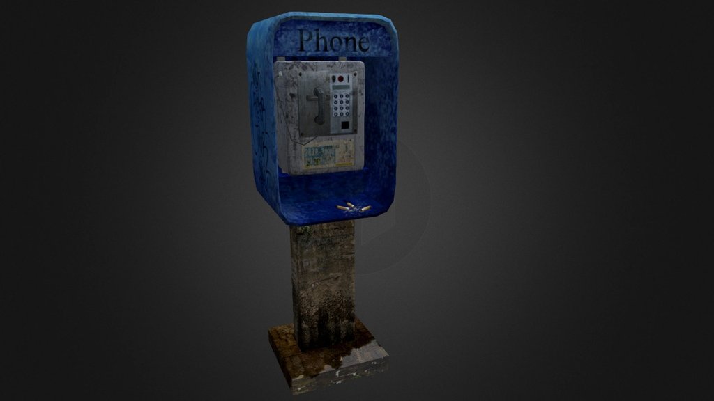 Payphone - 3D model by Natalia (@itsmenatalie) [5a31d7b] - Sketchfab