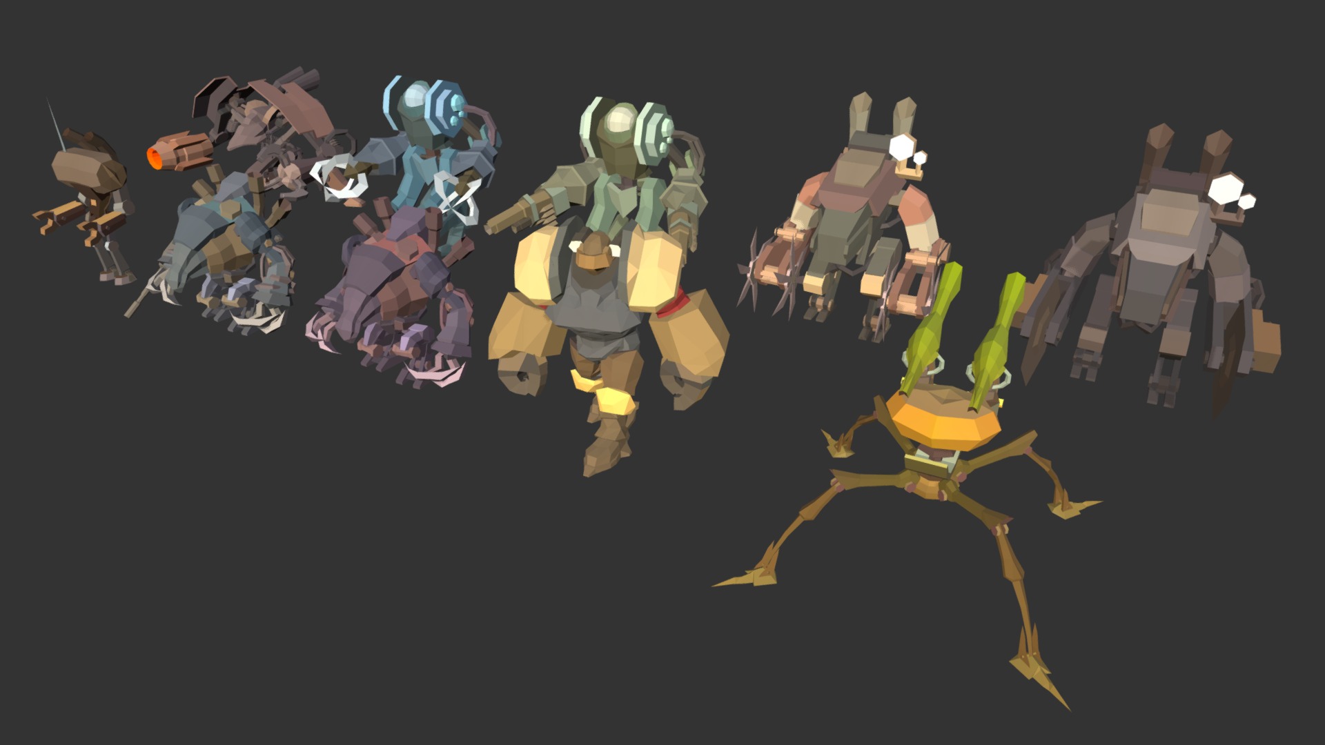 Mechanical Mech Collection 1 - 3D model by josluat91 [5a3626f] - Sketchfab