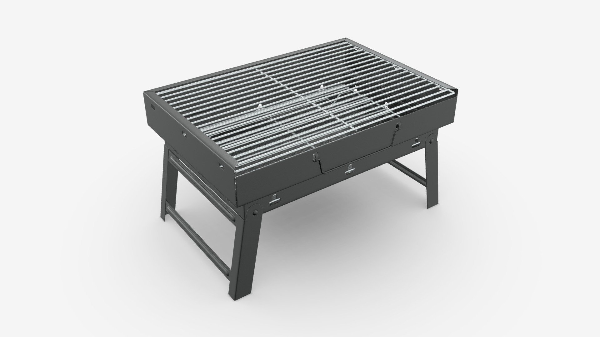 Outdoor Barbecue Folding Portable Grill - Buy Royalty Free 3D model by ...
